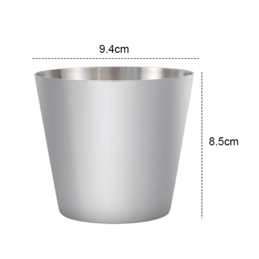 NIAIZEK Silver French Fries Holder Reusable Metal Fry Cup for Home ...