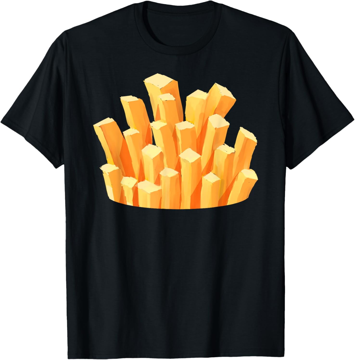 French Fries Costume Halloween Easy Cosplay Fastfood Outfit T-Shirt ...