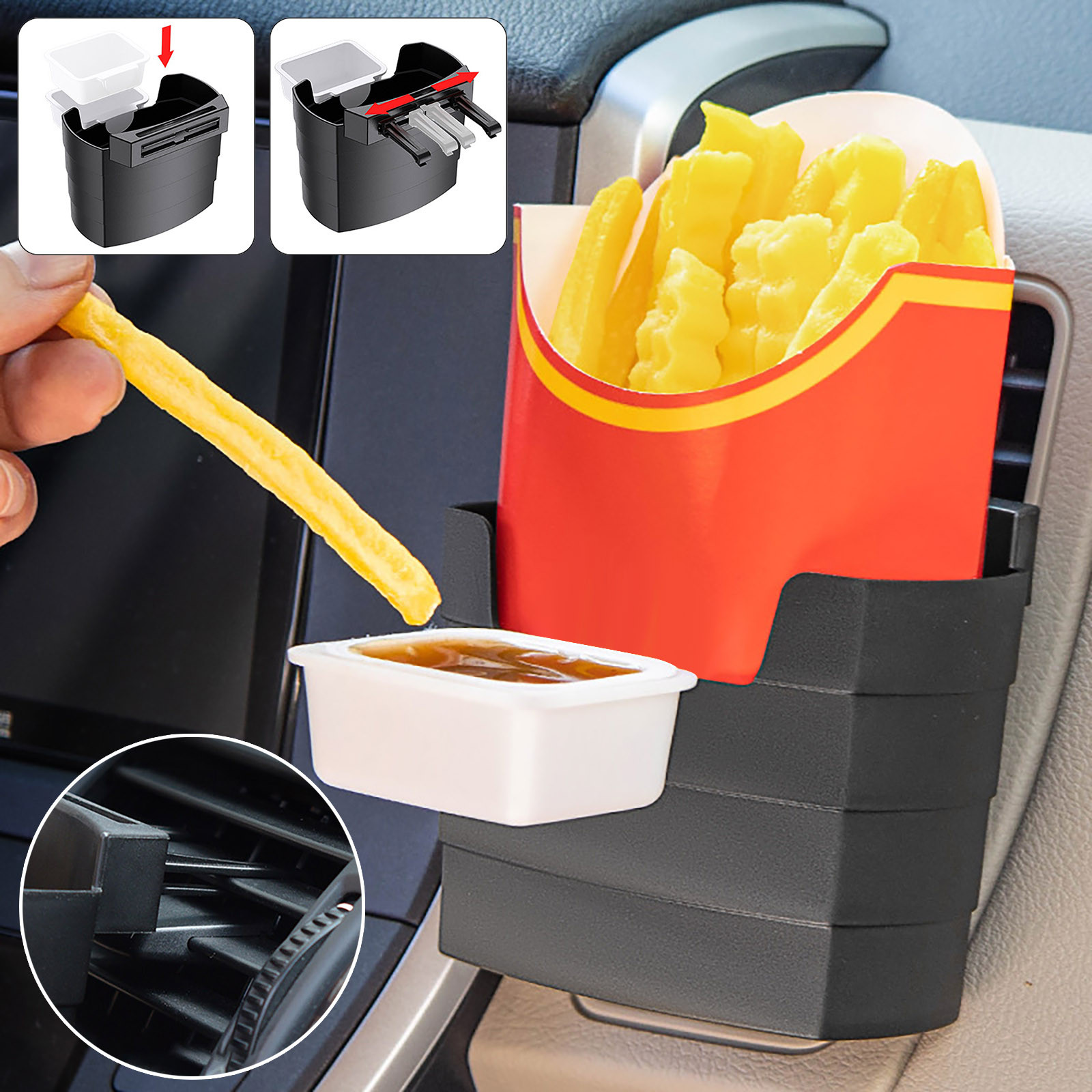 French Fries Cup French Fried Chicken Fried Chicken Rack Black Beverage ...