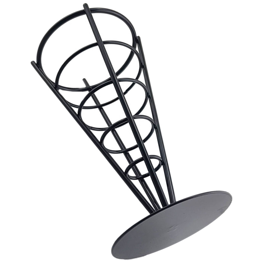 OUNONA Black Stainless Steel French Fries Holder for Storage Durable ...