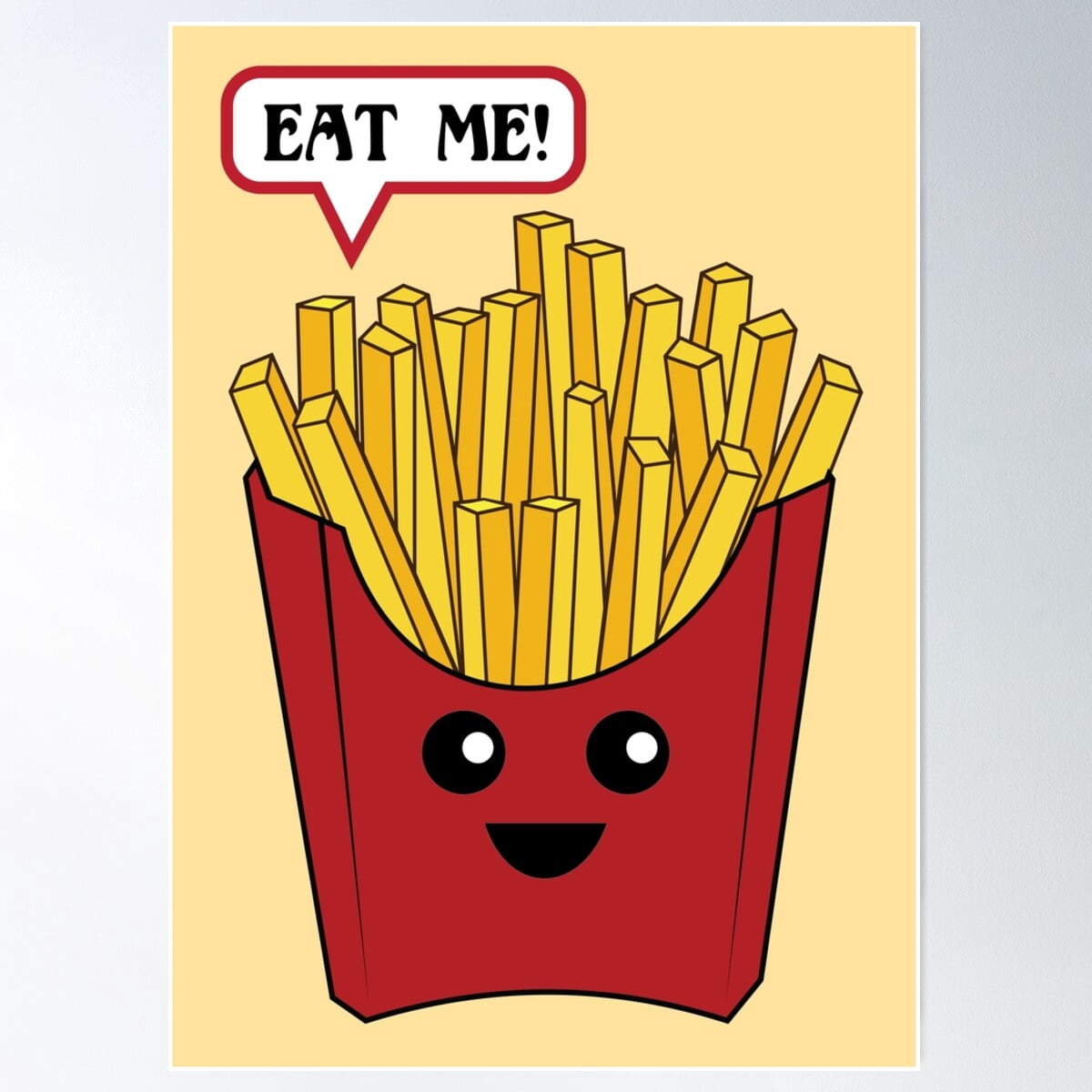 French Fries- Eat Me Poster Wall Art, Modern Wall Decor For Living Room ...