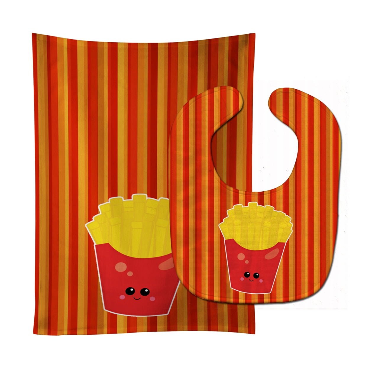 French Fries Face Baby Bib and Burp Cloth - Walmart.com