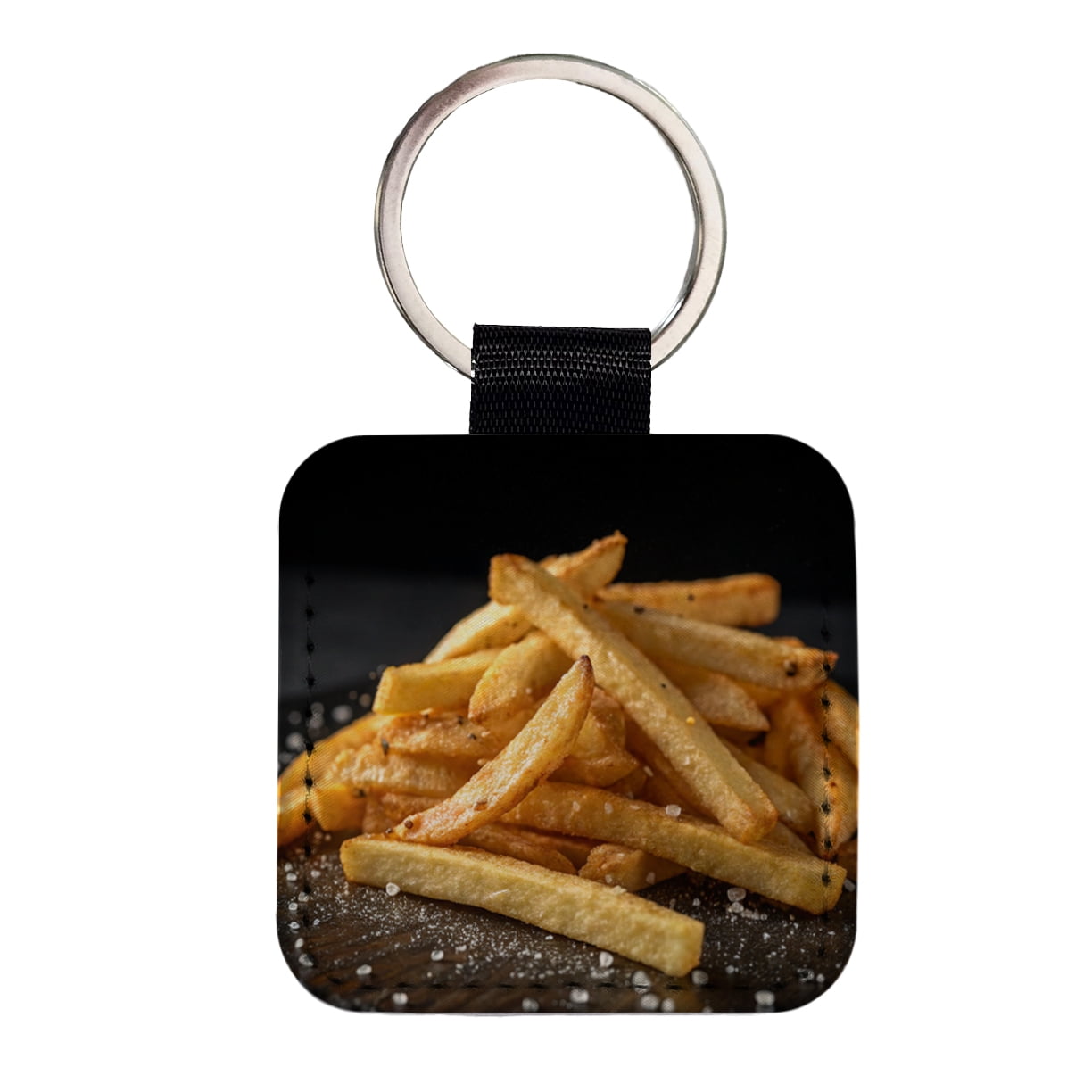 French Fries Faux Leather Square Keychain - Walmart.com