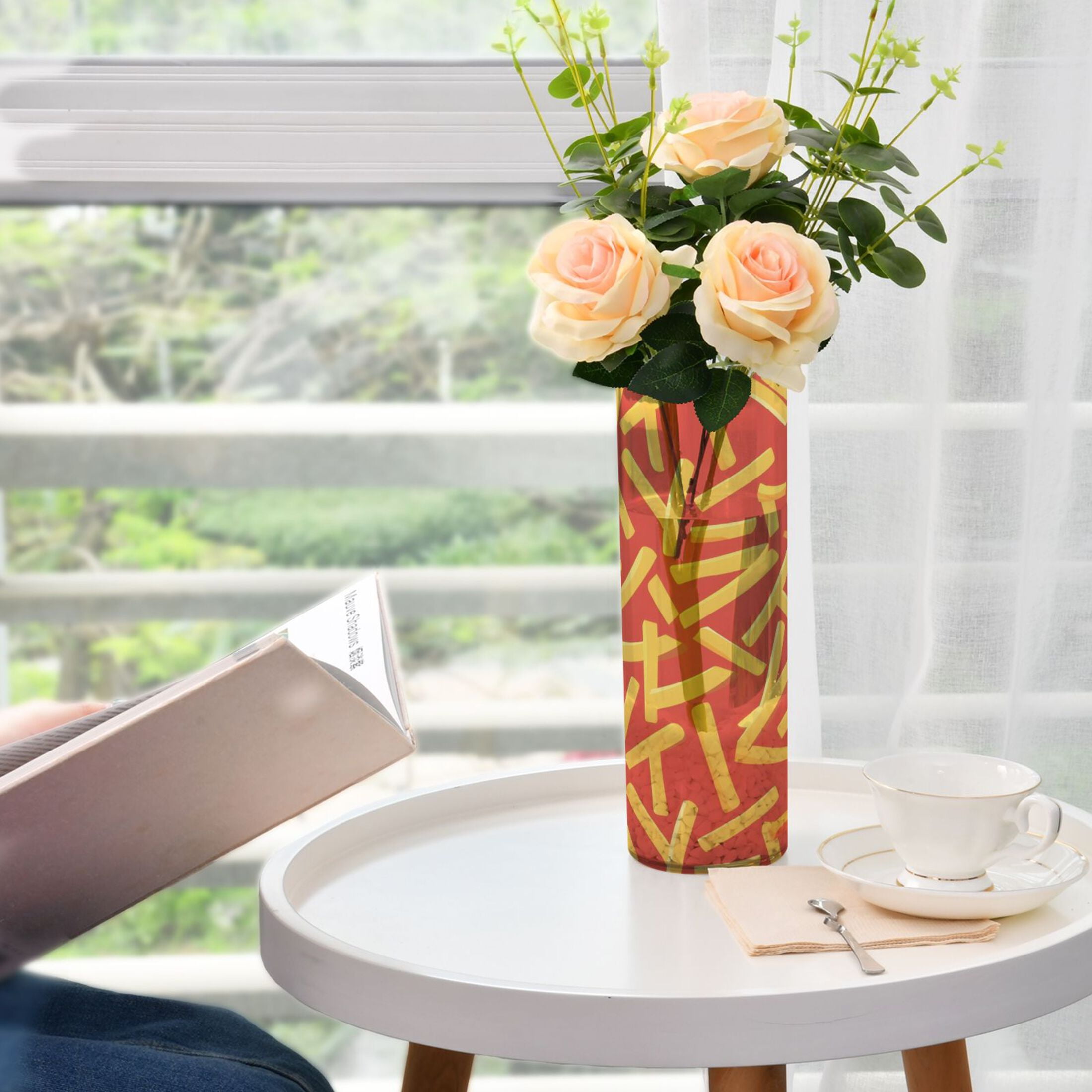 French Fries Flower Vase 11.8x3.9 inch Vases Clear Non Breakable ...