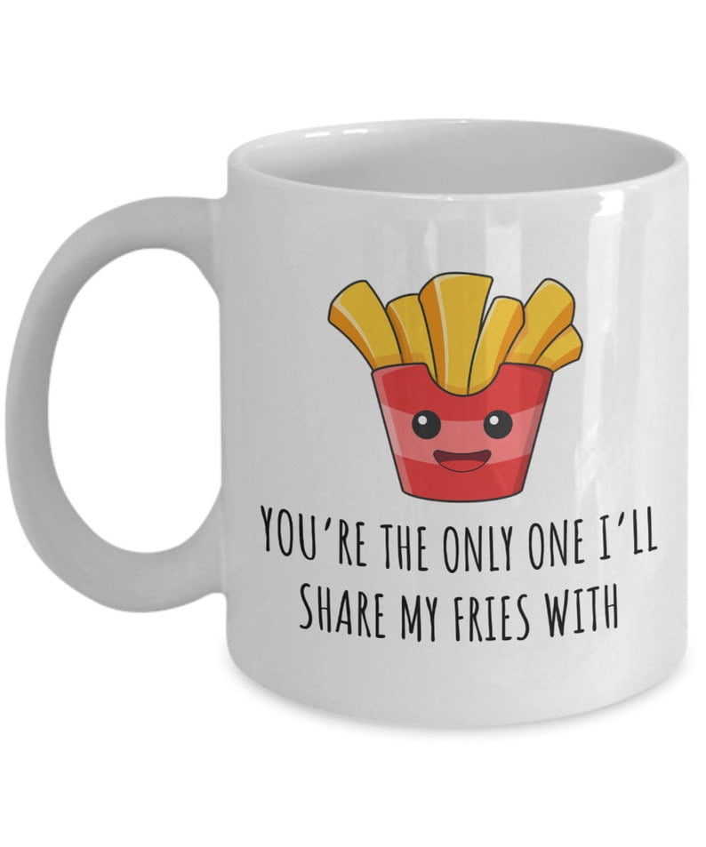 French Fries Mug Cute VaL1entines Day Mug Annrsary GifT1 Idea FrieS1 ...