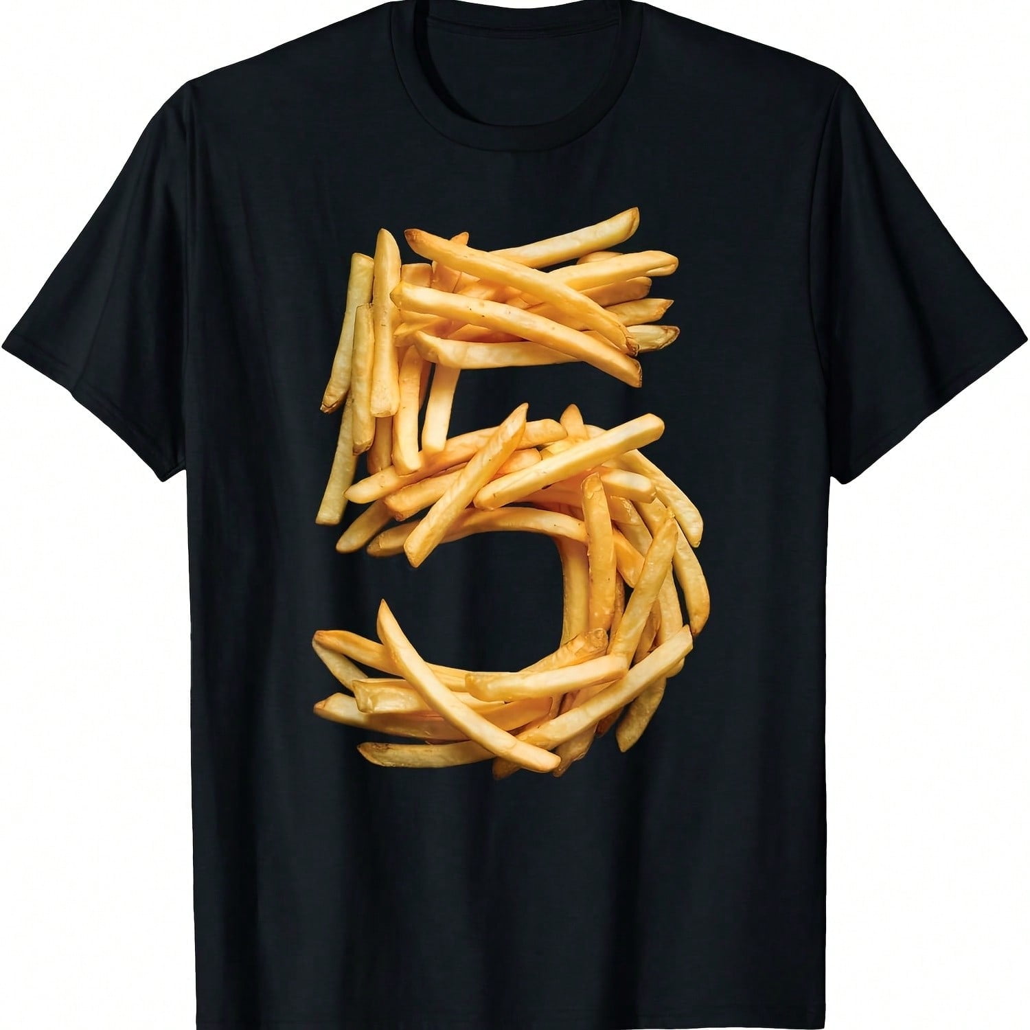 French Fries Number 5 Funny 5th Birthday Eight Burger Food T-Shirt.JPG ...