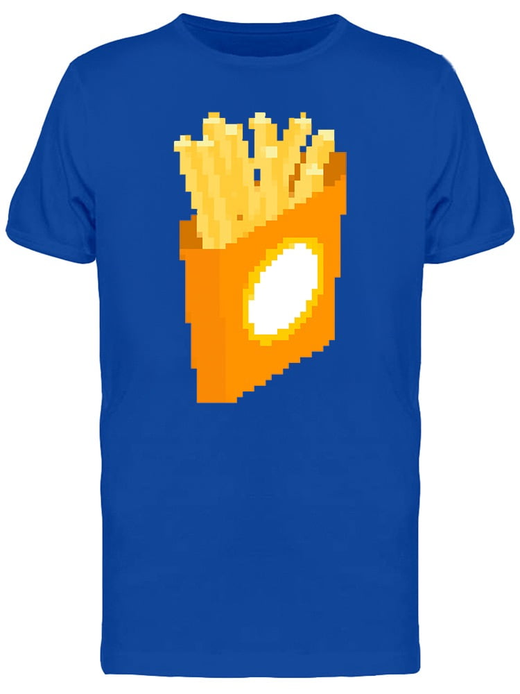 French Fries Pixel Art Doodle T-Shirt Men -Image by Shutterstock, Male ...