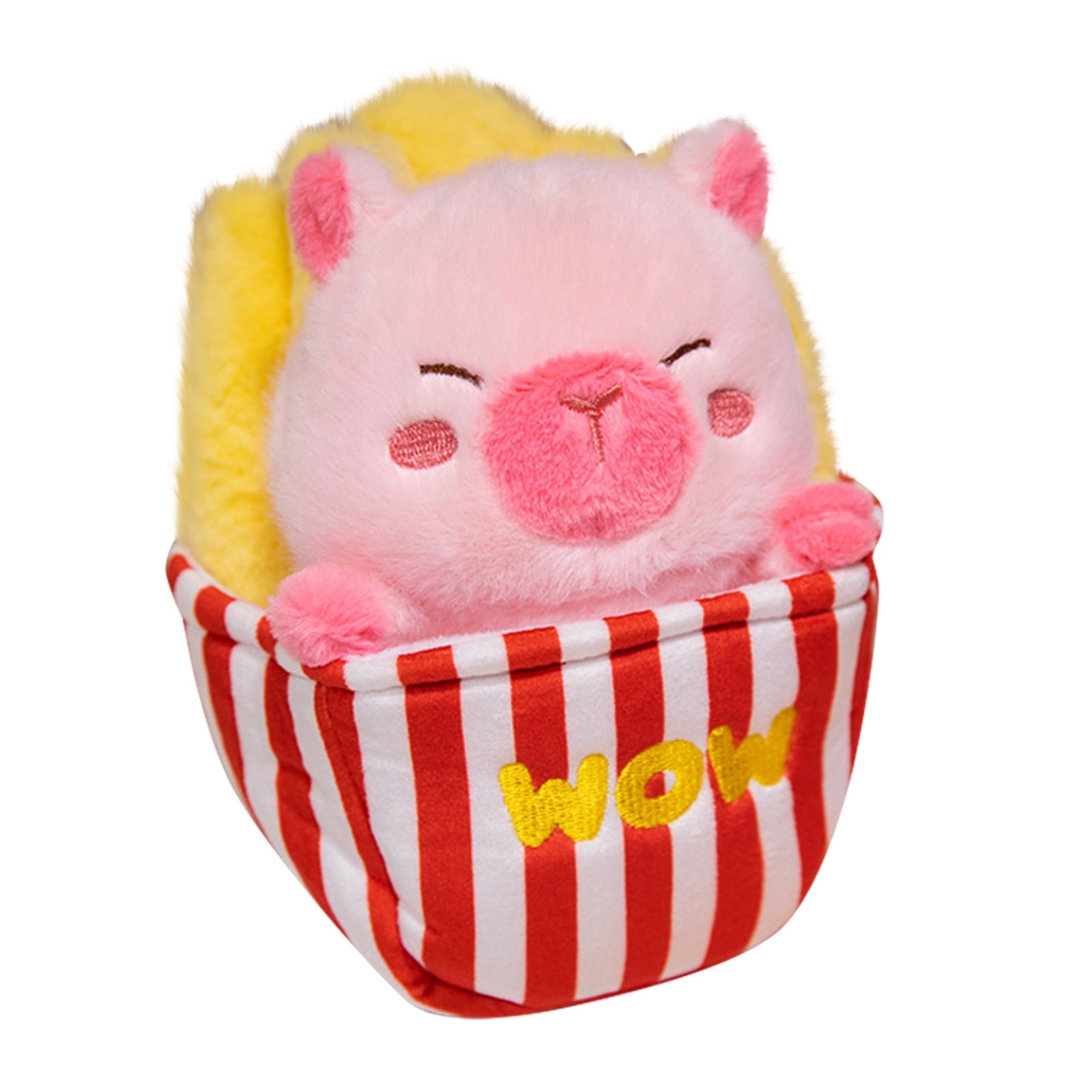 French Fries Popcorn Capybara Toy Doll Stuffed Toy Capybara Toy ...