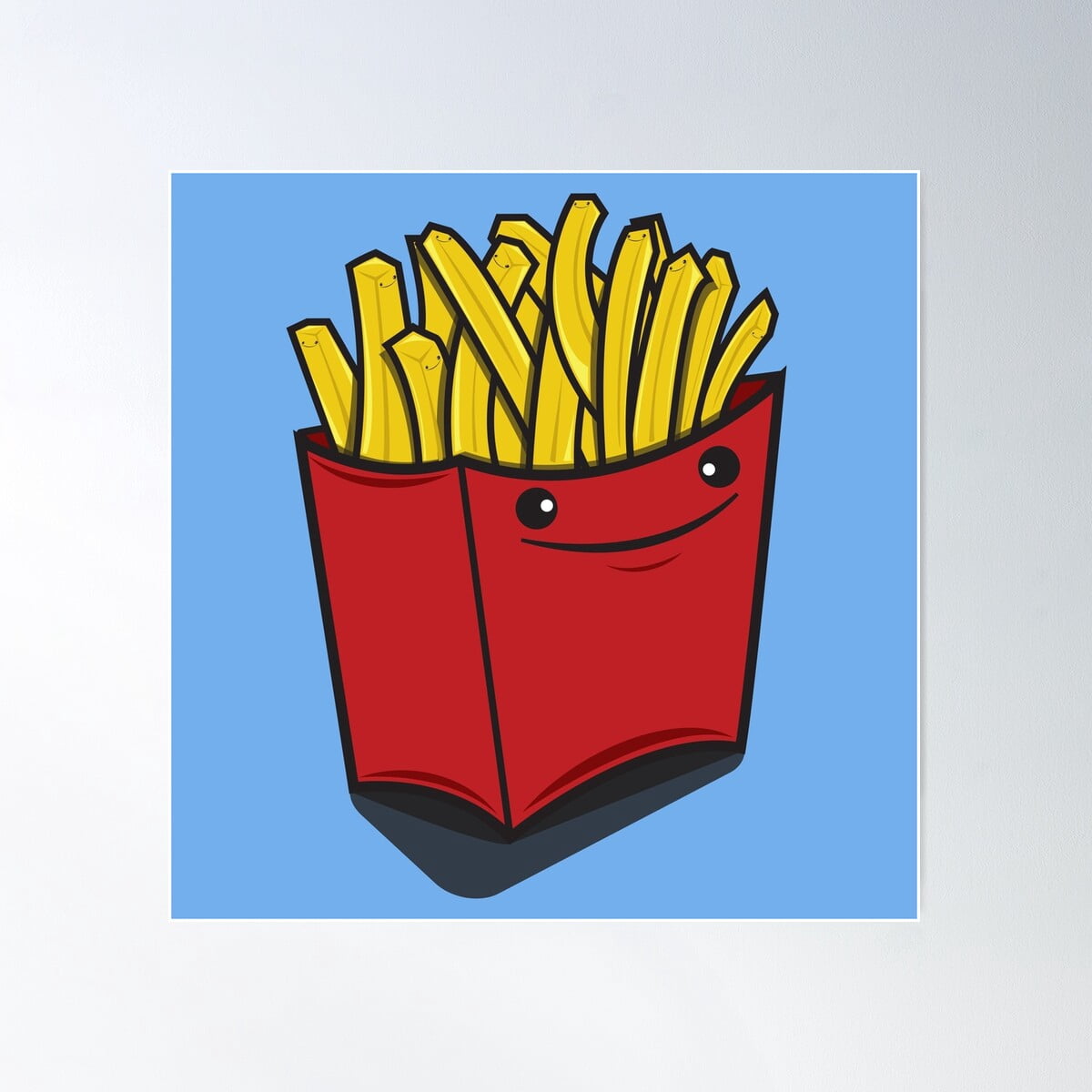 French Fries Poster Wall Art, Modern Wall Decor For Living Room Bedroom ...