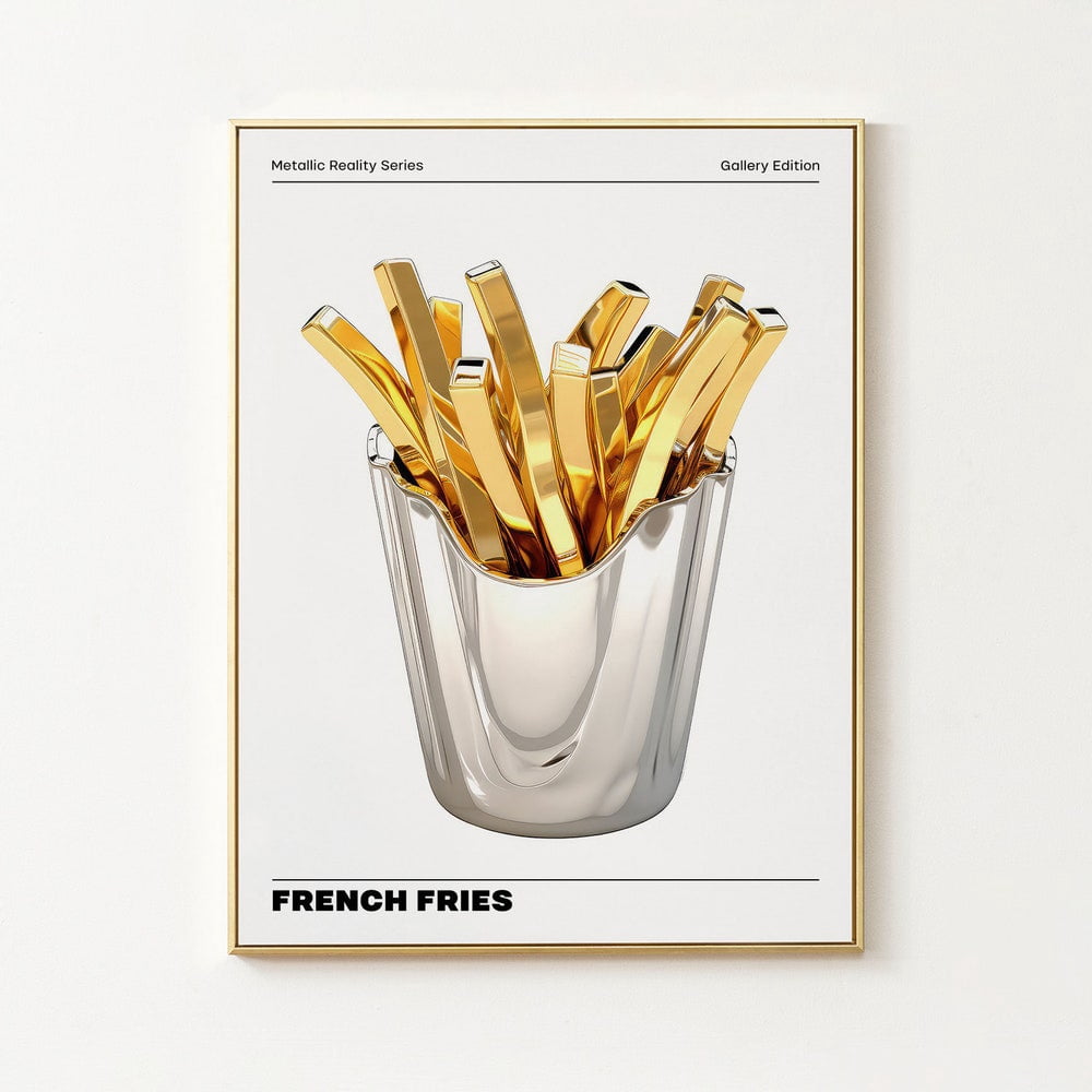 French Fries Print, Retro French Fries Poster, French Fries Kitchen ...
