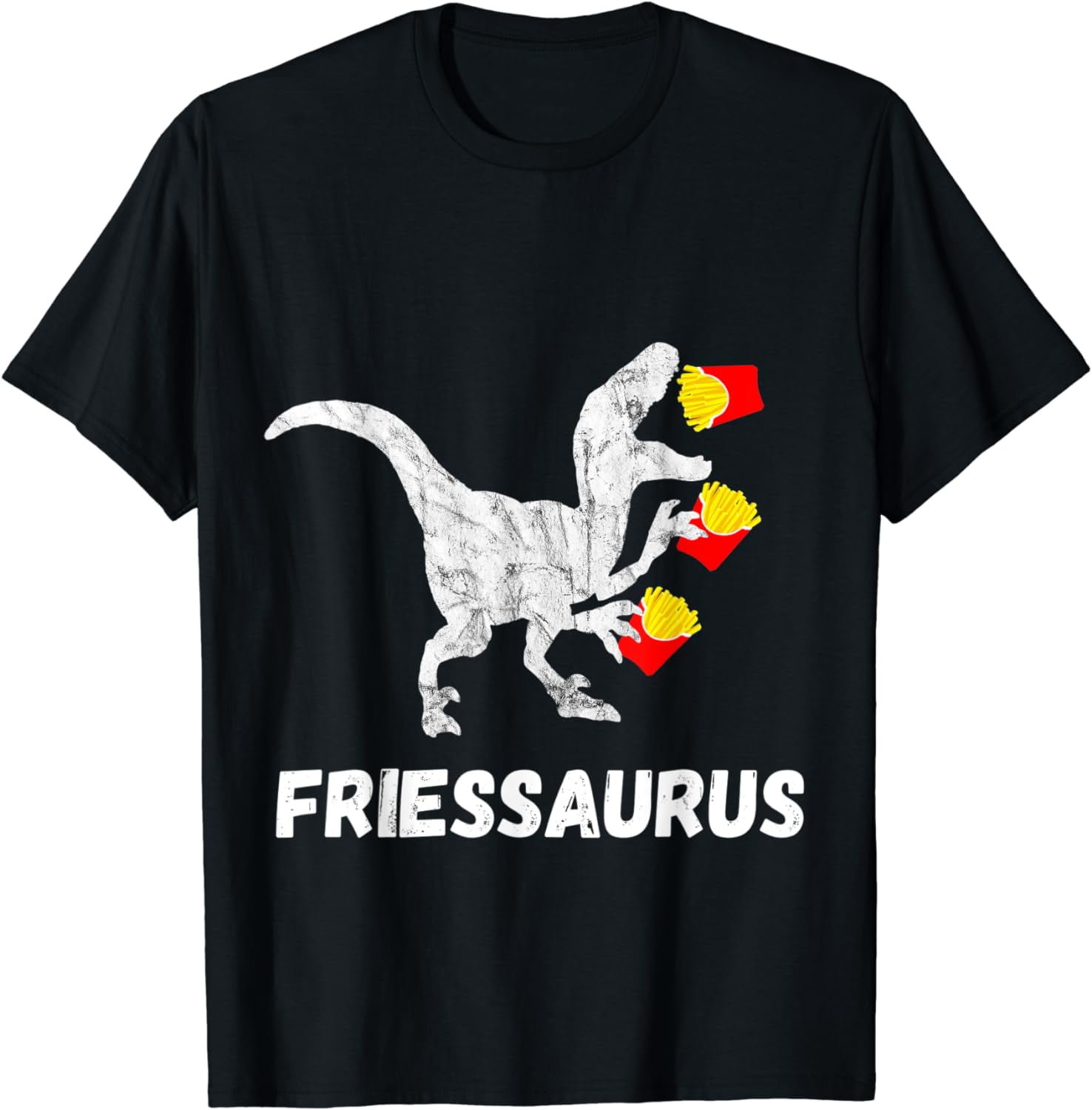 French Fries Saurus Potato Fry Dinosaur Fastfood T Rex T-Shirt ...