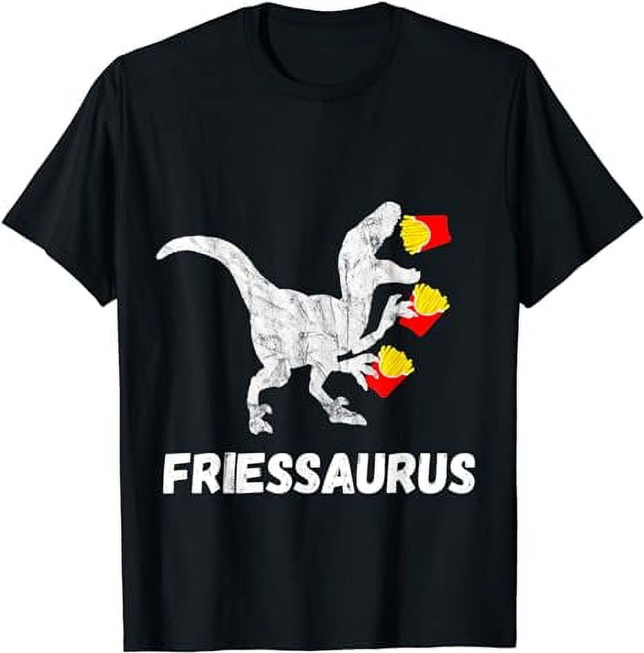 French Fries Saurus Potato Fry Dinosaur Fastfood T Rex T-Shirt ...