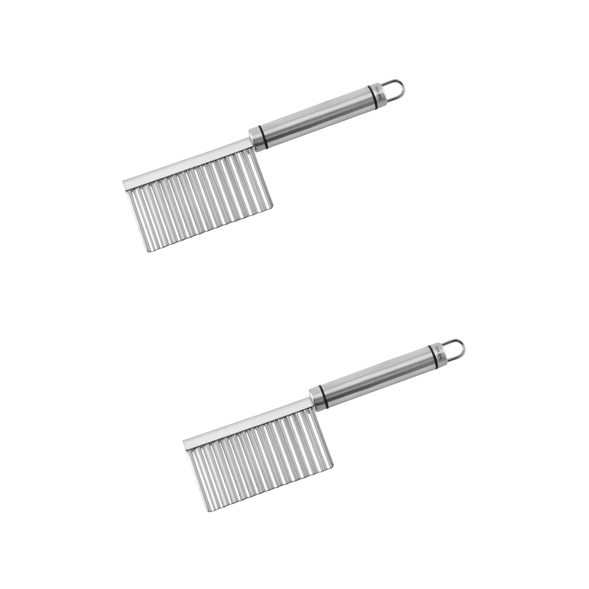 French Fries Set of 2 Wavy Slicer Crinkle Cutter Stainless Steel Blades ...
