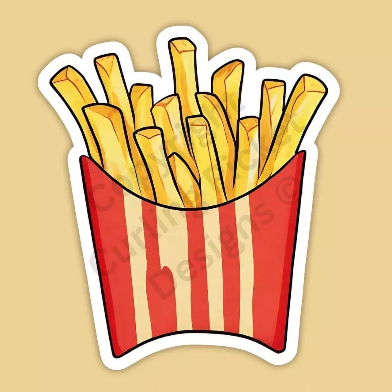 French Fries Spud Potato Fast Food Sticker Phone Decal Water Bottle ...