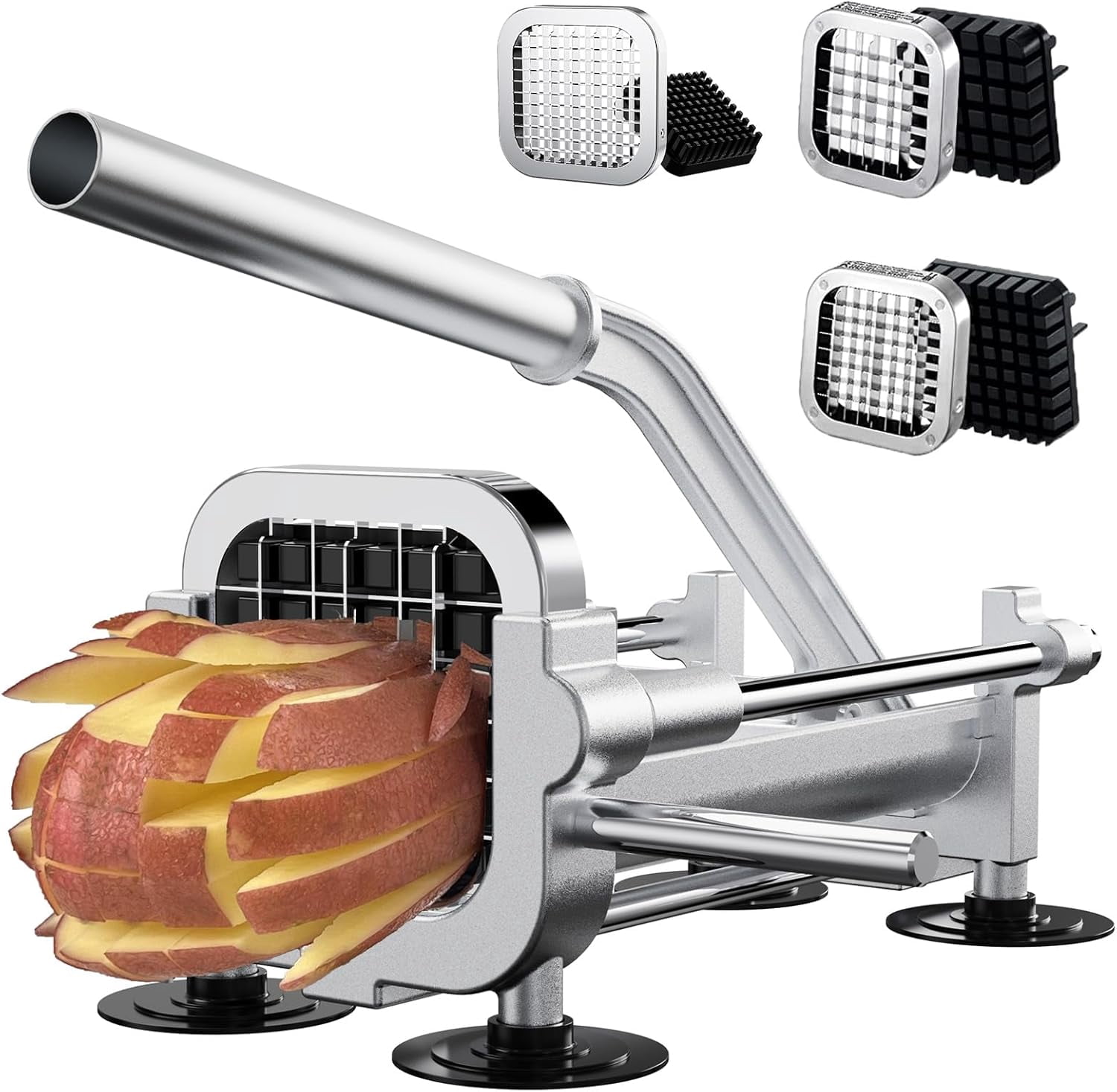 French Fry Cutter, Heavy Duty Potato Slicer, Stainless Steel French ...