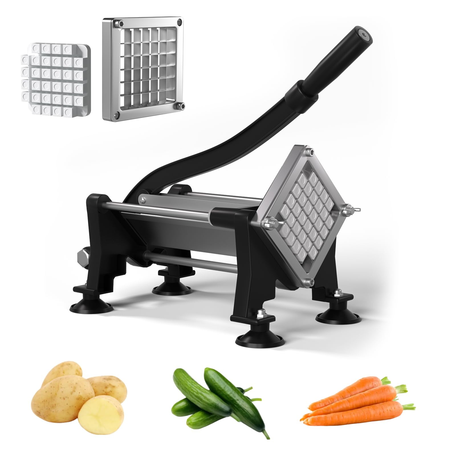 French Fry Cutter for Potatoes, Heavy Duty Potato Slicer, Stainless ...