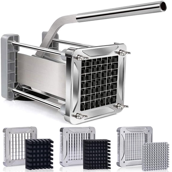 French Fry Cutter, Professional Potato Cutter Stainless Steel with 1/2 ...