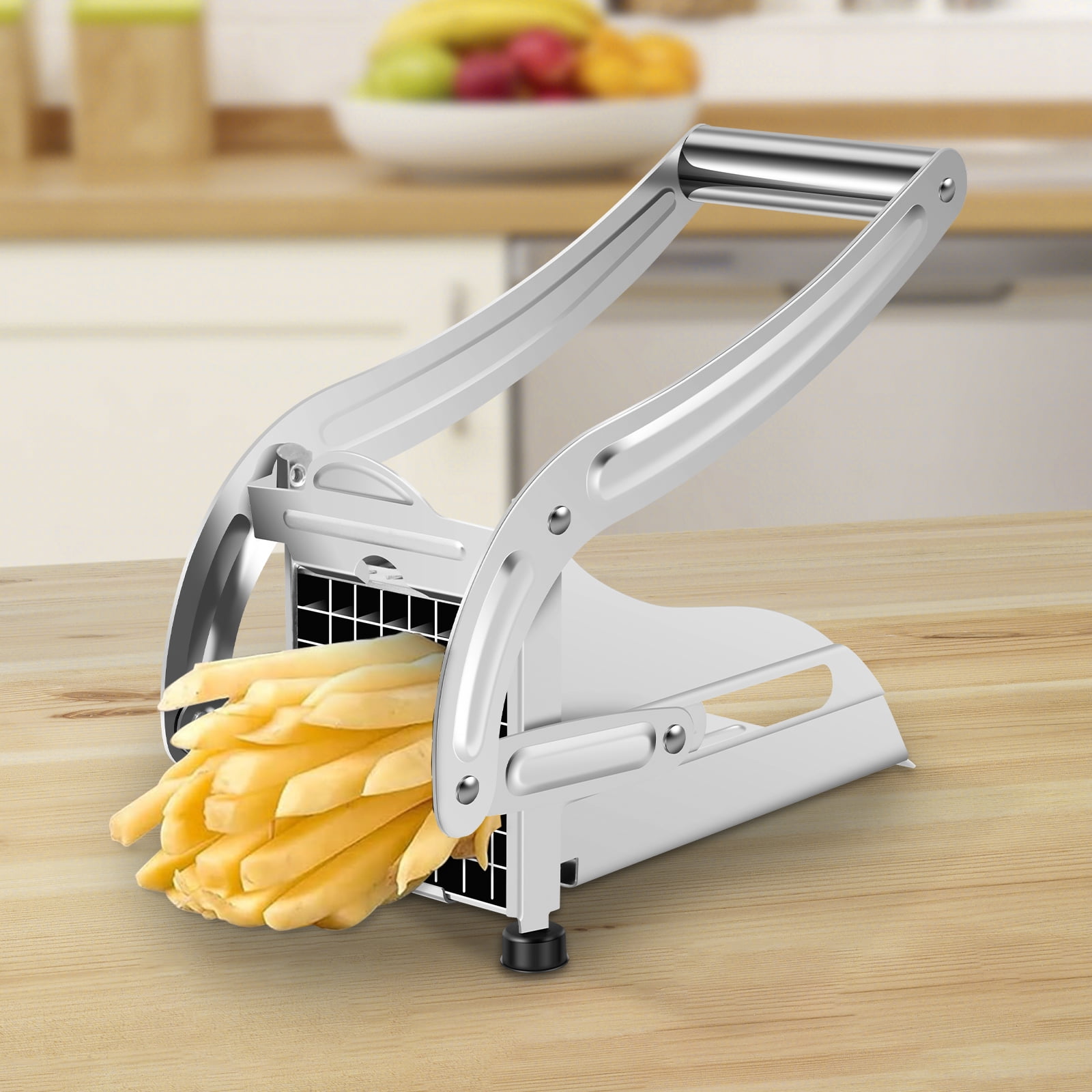 French Fry Cutter Stainless Steel Potato Cutter with 36 Holes and 64 ...