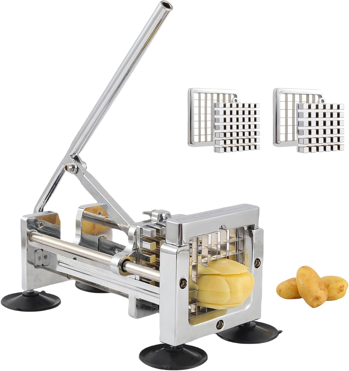 French Fry Cutter,Stainless Steel Potato Slicer,Professional Heavy Duty ...