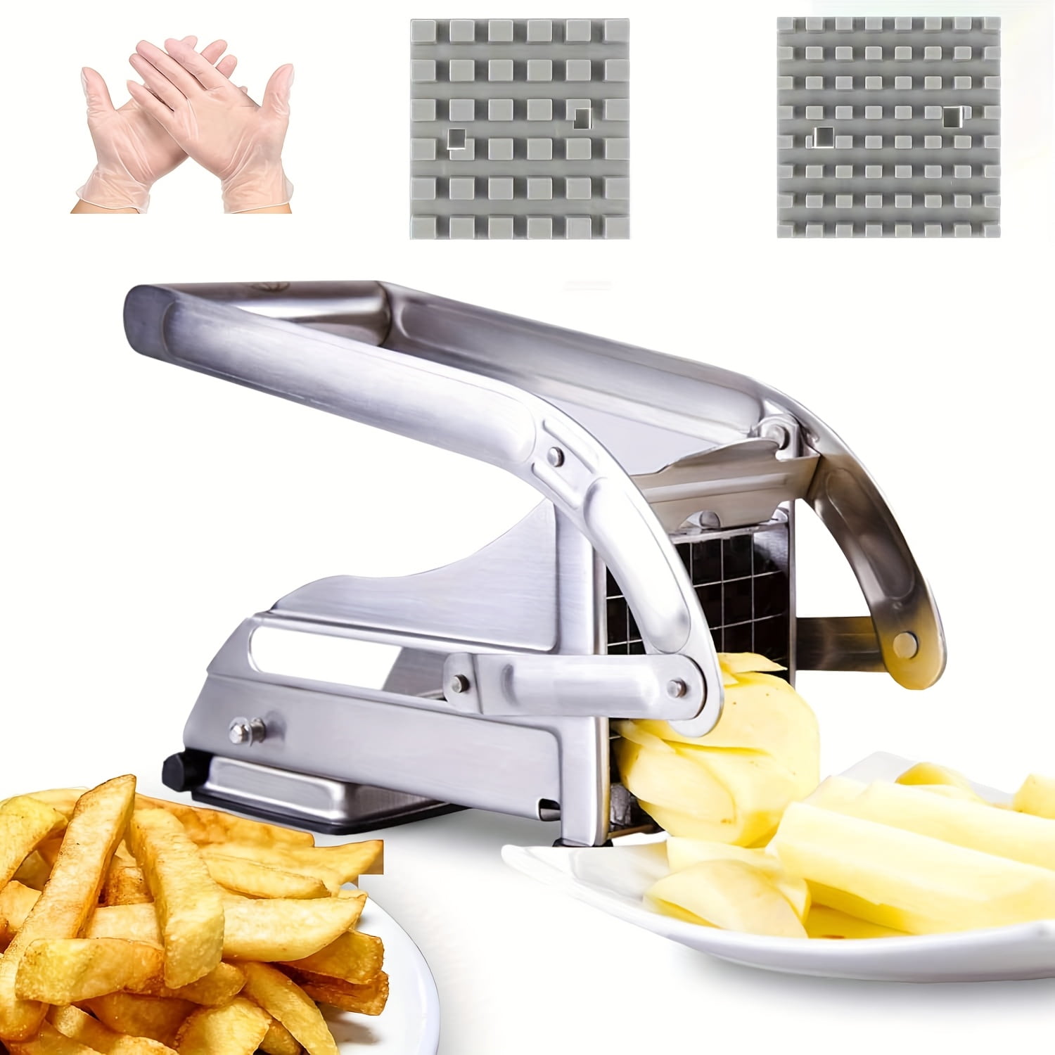 French Fry Cutter And Vegetable Slicer Stainless Steel - Great For ...