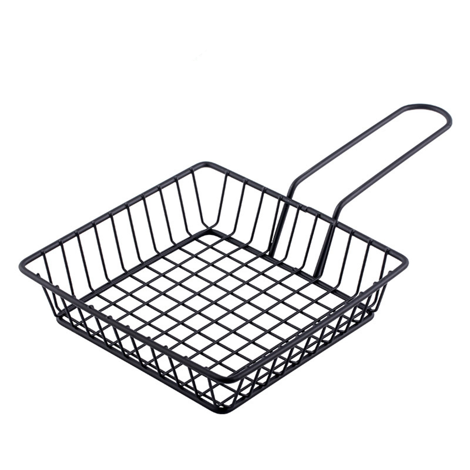 French Fry Serving Baskets Stainless Steel Square Fry Chicken Holder W ...
