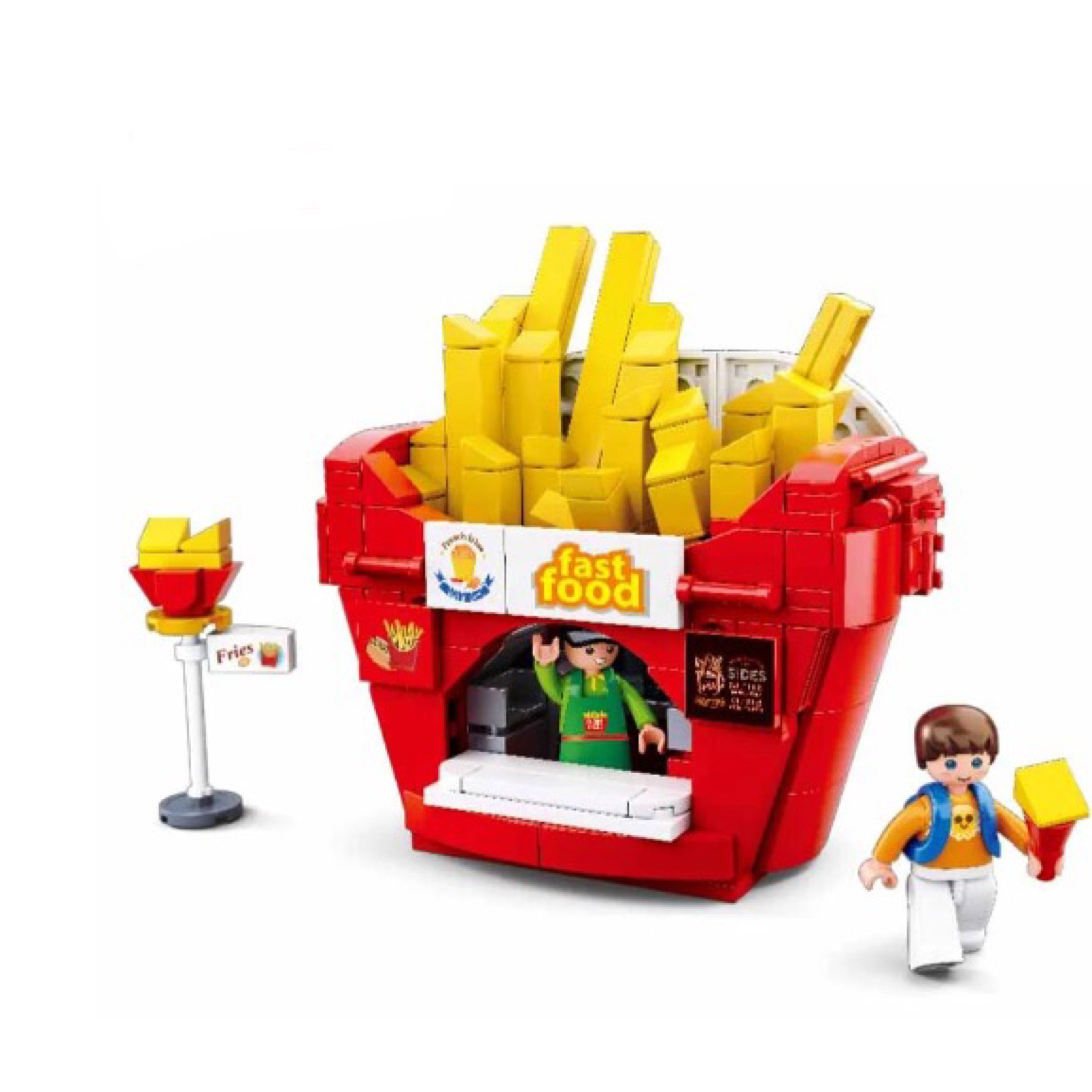 French Fry Stand Street View Building Blocks Set | General Jim's Toys ...