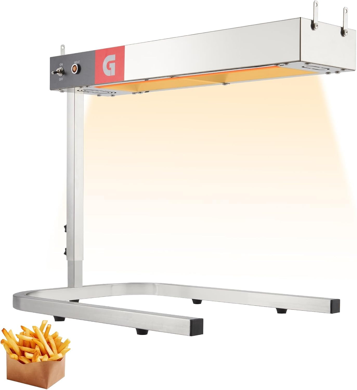 French Fry Warmer,750W Stainless Steel Commercial Food Heat Lamp Fry ...