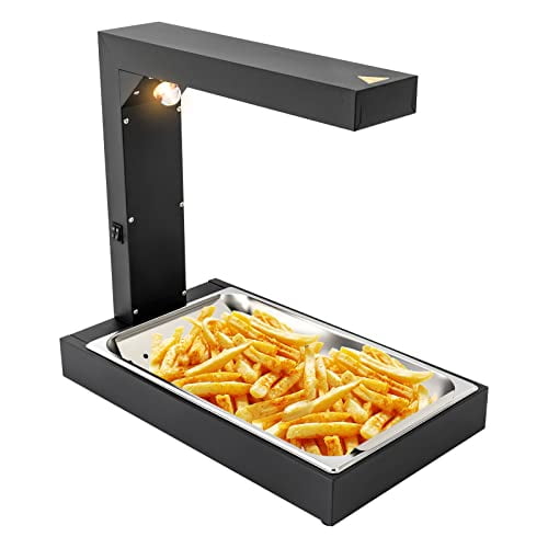 French Fry Warmer, Commercial Heat Lamp Food Warmer Strip Warmer, 500W Free-Standing Warming ...