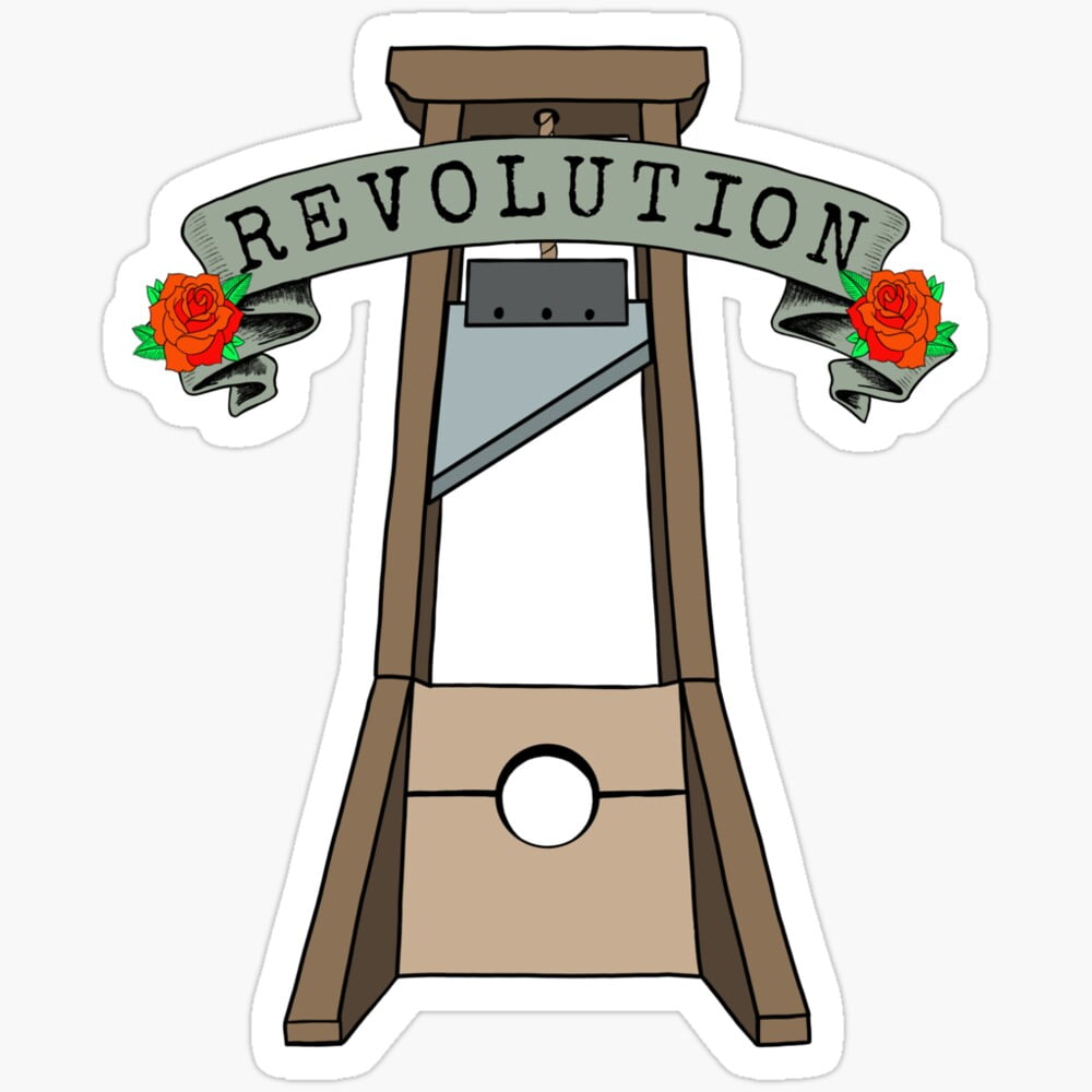 French Guillotine Working Class Revolution Stickerphone Decal Water ...