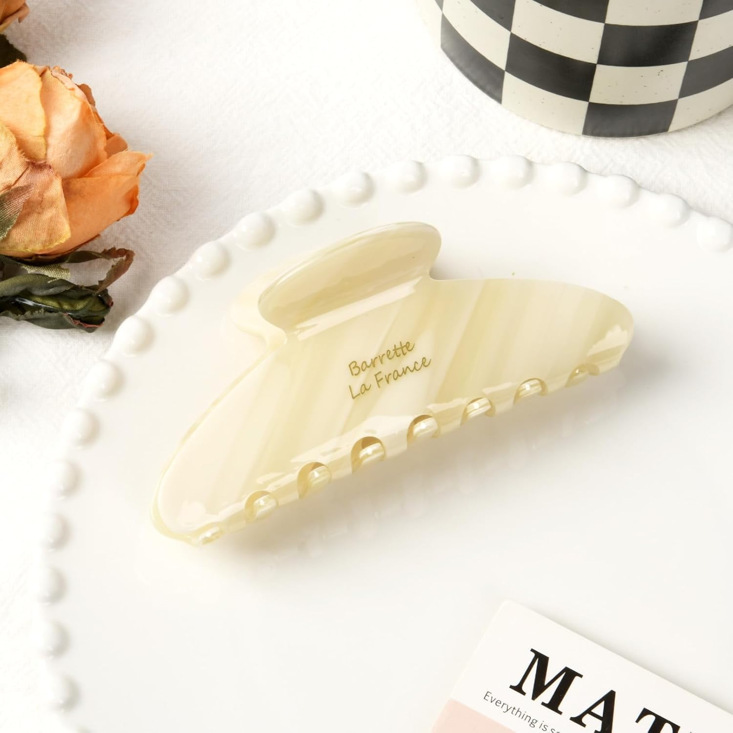 French Hair Clips Large Hair Claw Clips for Thick Hair Tortoise Jaw ...