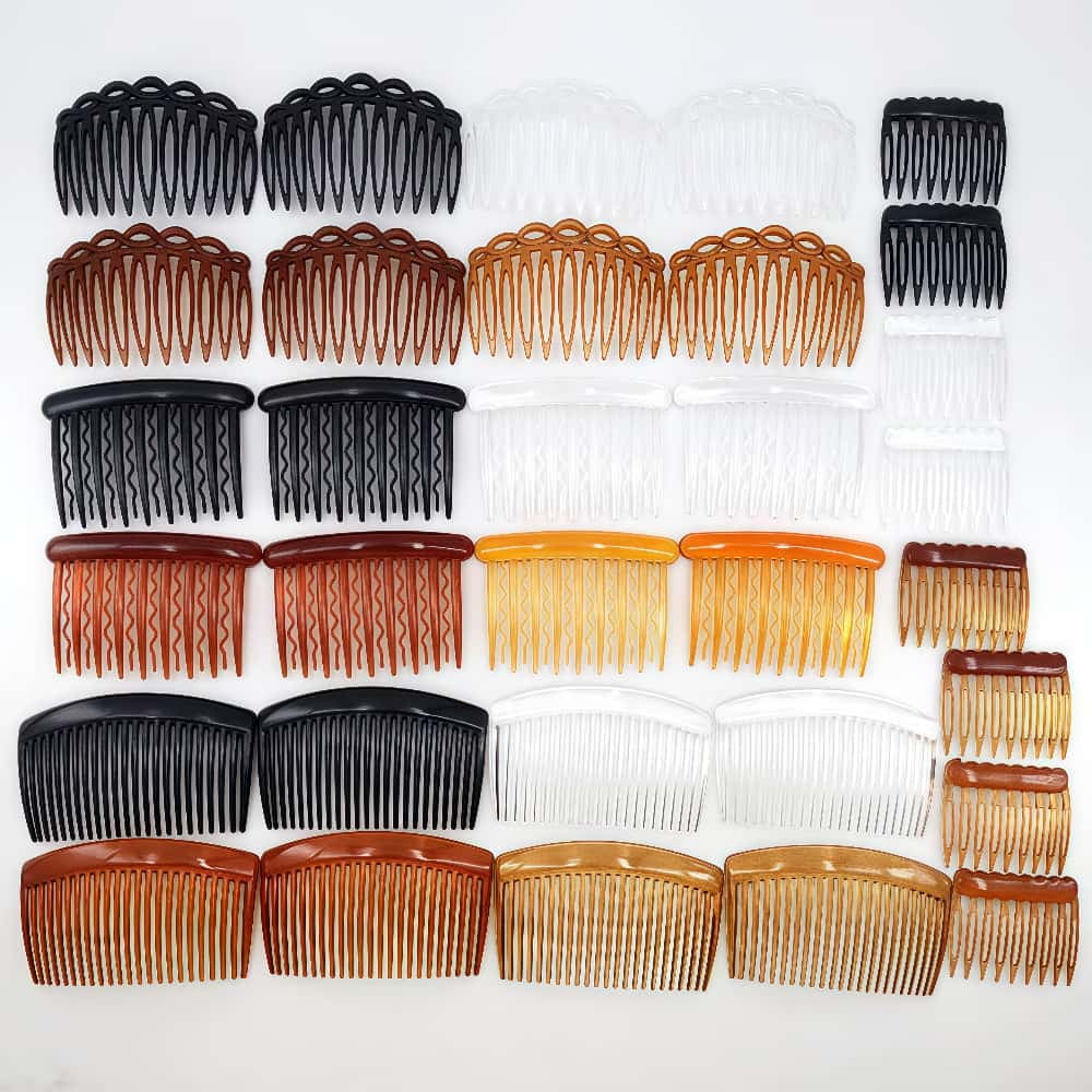 French Hair Combs for Women - 32 Pack Plastic Twist Side Combs Set, 4 ...