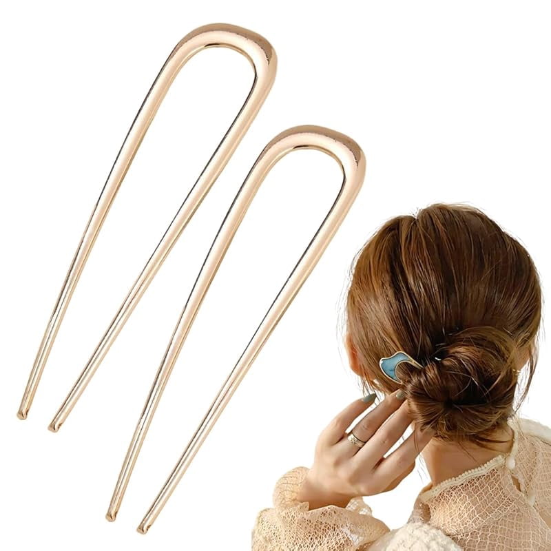 French Hair Pin, U-Shaped Hair Clip, Vintage Hair Fork Pin for Women ...