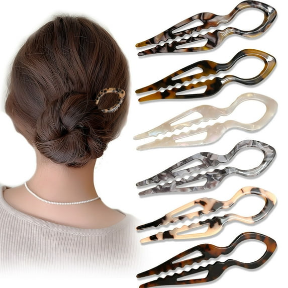 French Hair Pins for Women – Elegant & Durable Metal Hair Fork for ...