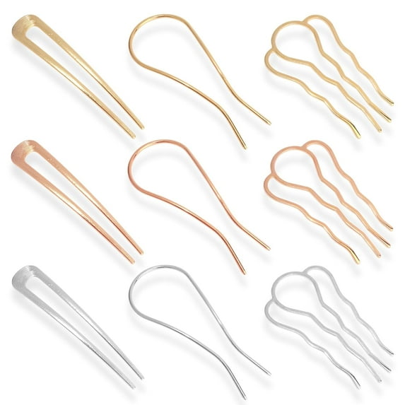 French Hair Pins for Women Gold Hair Pin Hair Fork Clips for Thick Hair ...