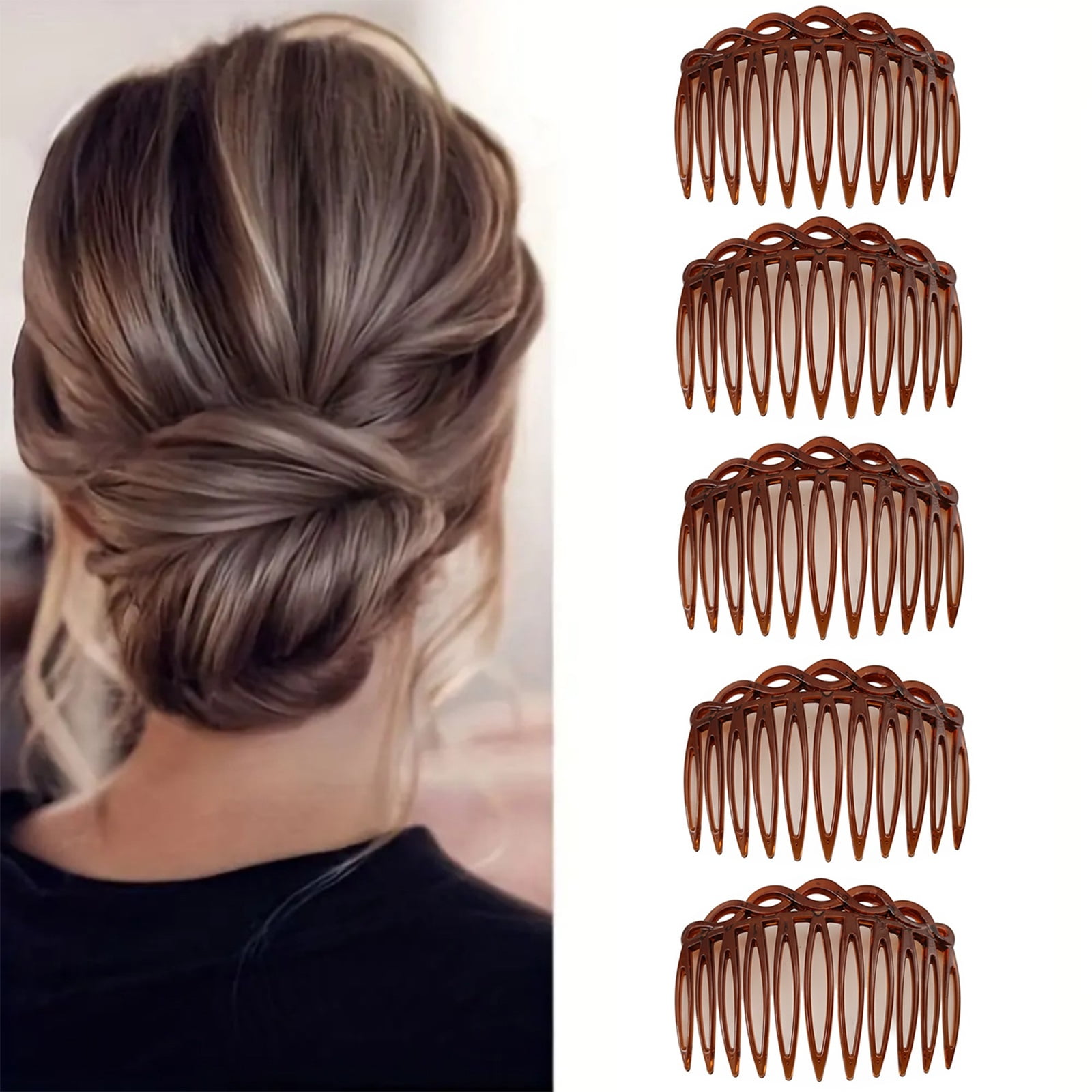 French Hair Side Comb, Plastic French Twist Combs Decorative, Strong ...