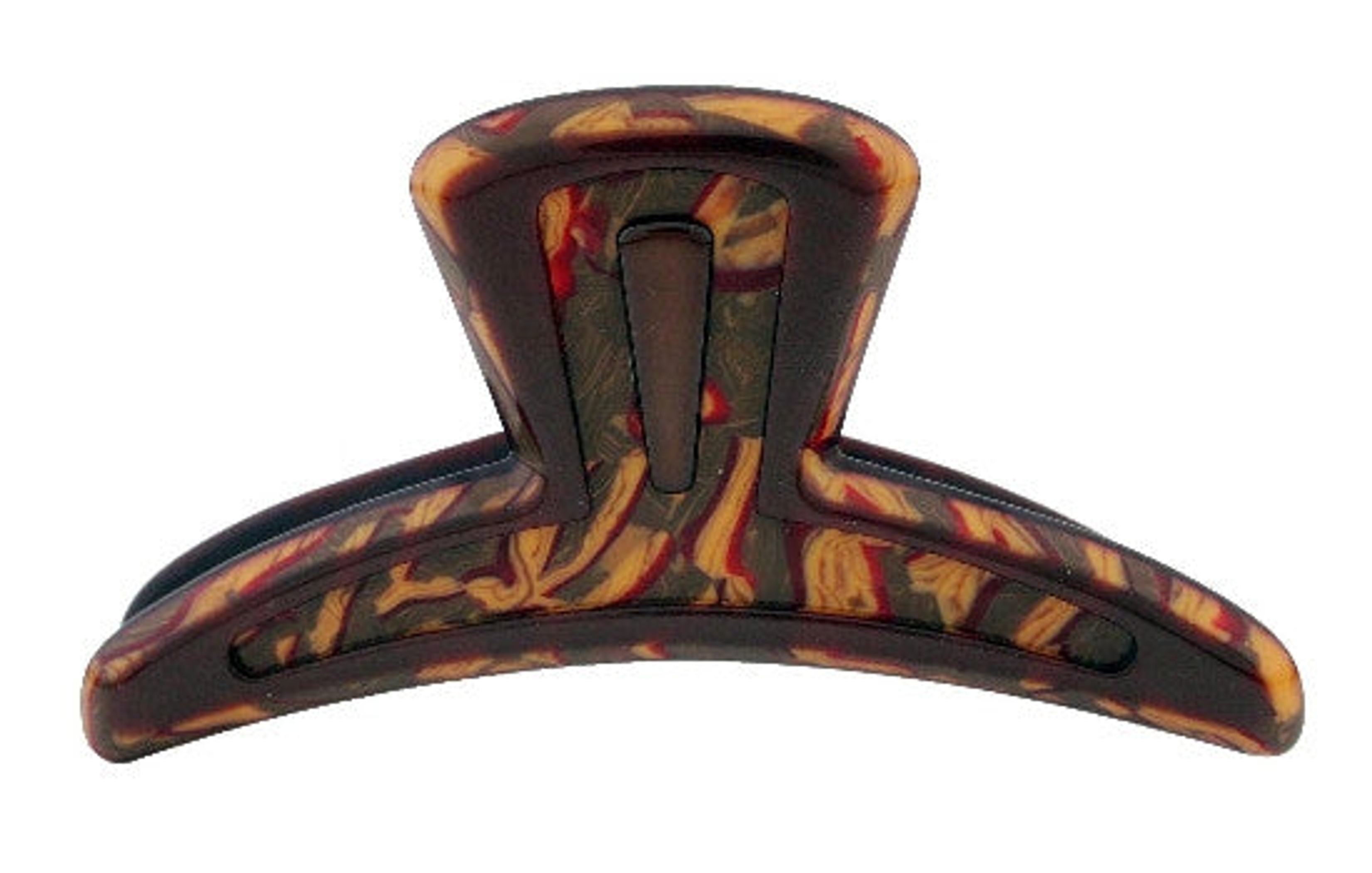 French Handmade Assorted Colors Scooped Hair Claw[ Brown ] - Walmart.com