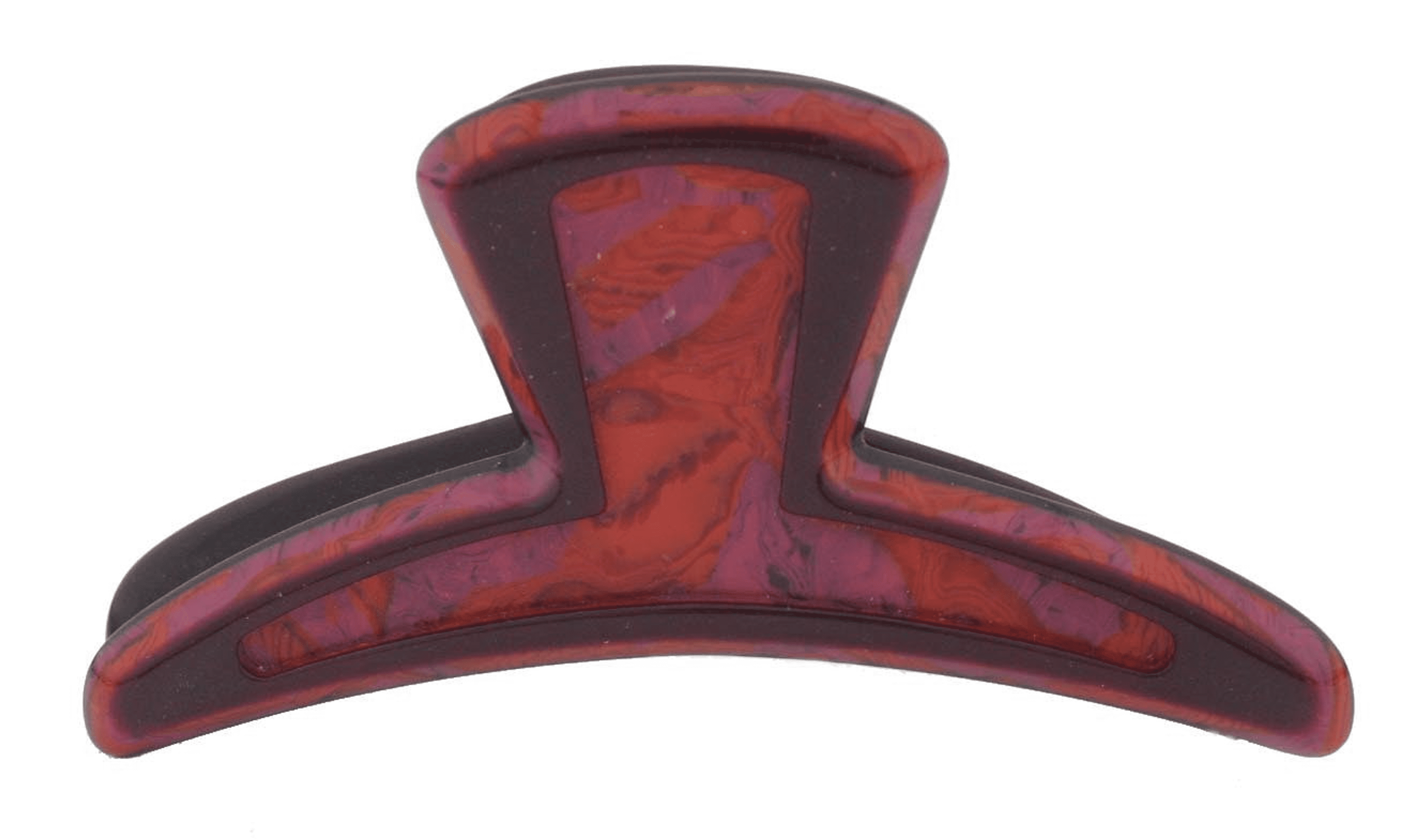 French Handmade Assorted Colors Scooped Hair Claw[ Red ] - Walmart.com