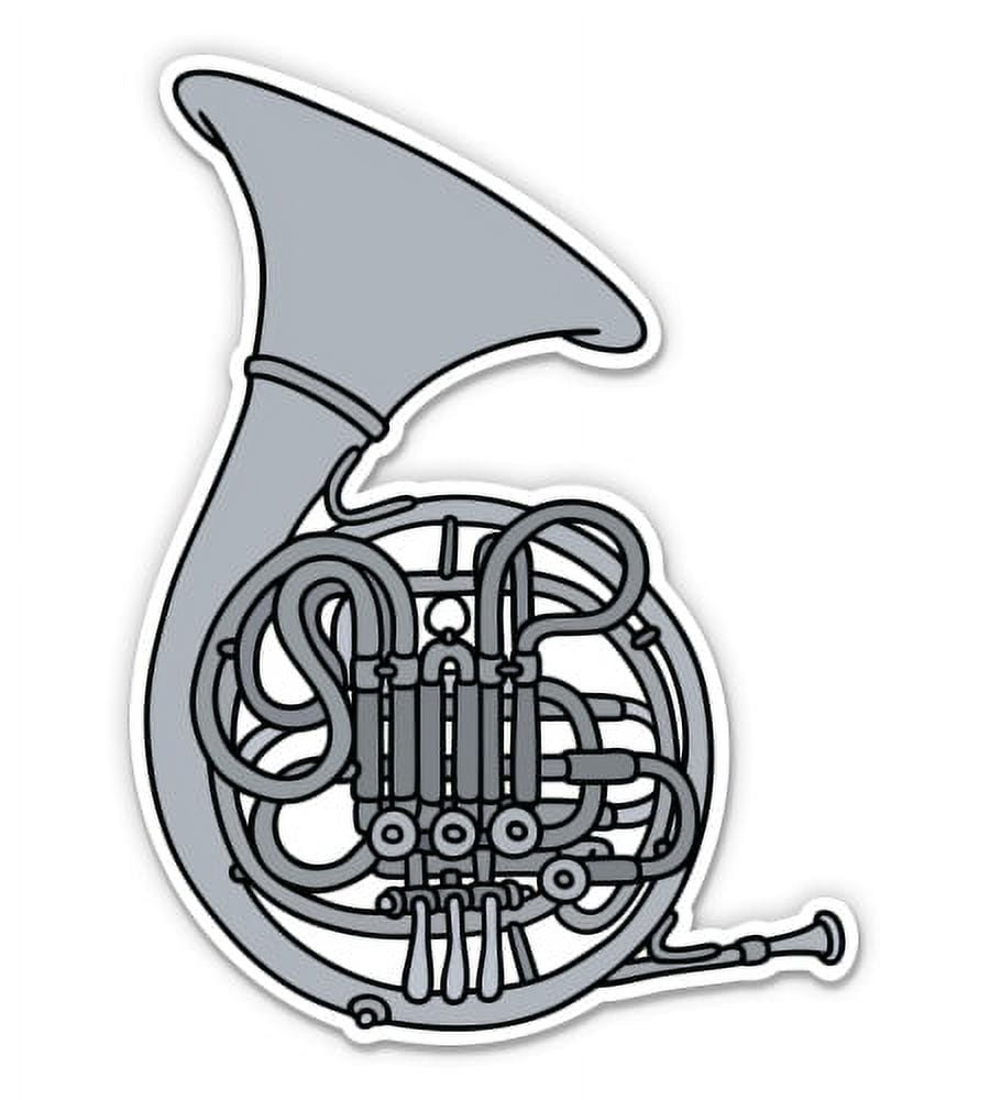 French Horn - 12" Vinyl Sticker Waterproof Decal - Walmart.com