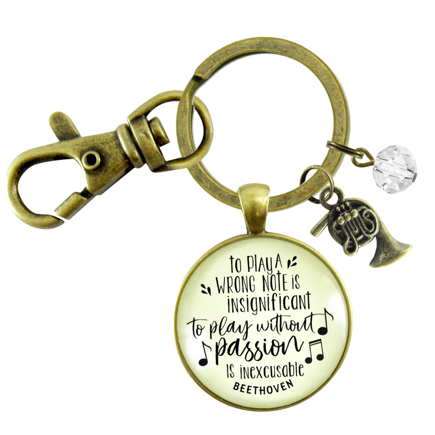 French Horn Gutsy Goodness Bronze Keychain To Play A Wrong Note ...