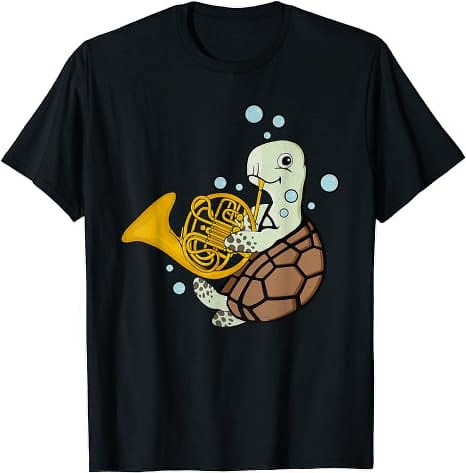 French Horn Player Kids Music Sea Turtle French Horn T-Shirt - Walmart.com