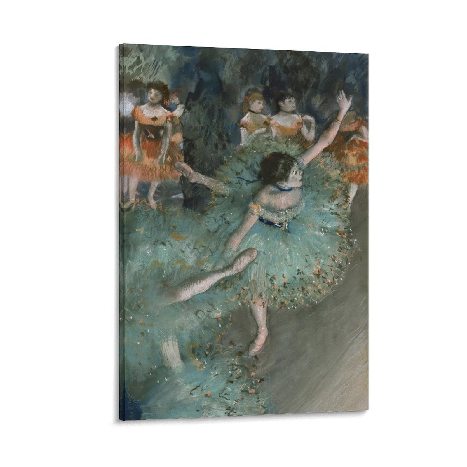 French Impressionist Artist Edgar Degas Green Dancer Retro Poster Print ...