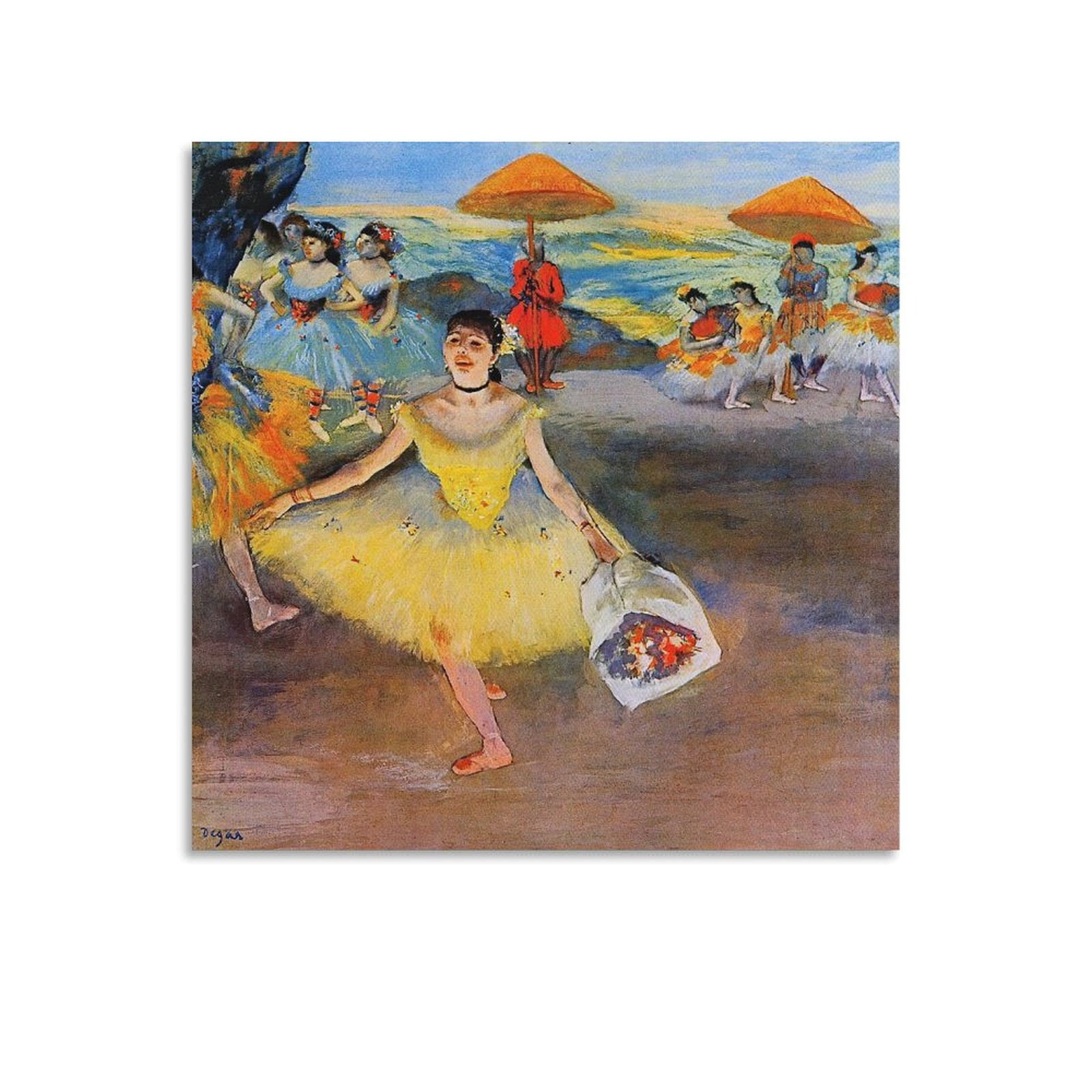French Impressionist Artist Edgar Degas Race Dancer Poster Canvas Wall ...