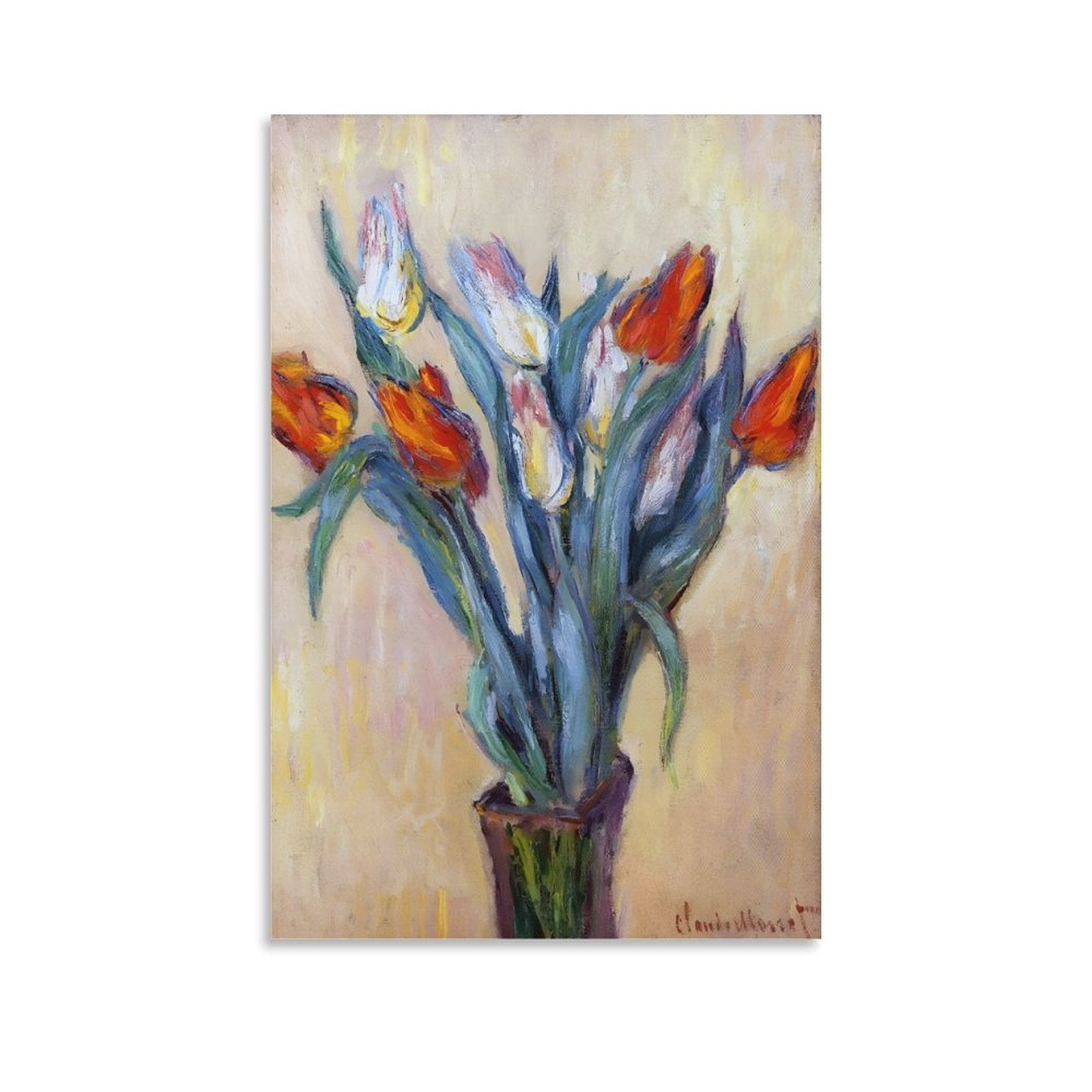 French Impressionist Painter Claude Monet Tulip Vase Poster Picture ...