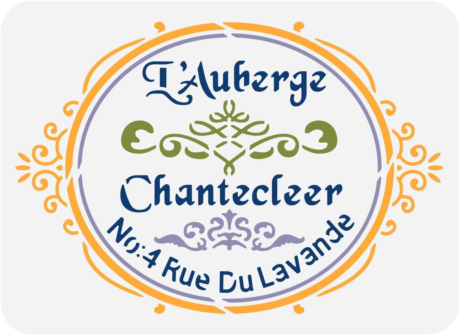 French Inn Painting Stencils 11.7x8.3 inch Reusable Shop Sign Drawing ...