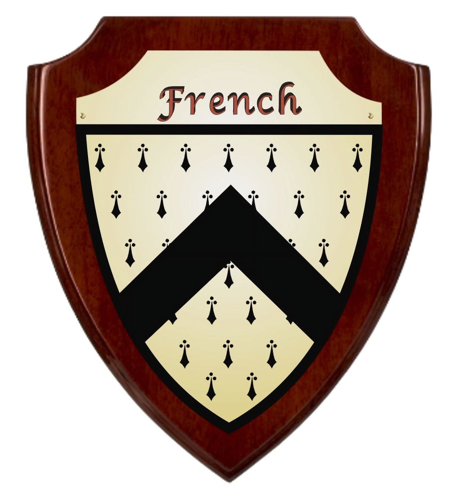 French Irish Coat of Arms Shield Plaque - Rosewood Finish - Walmart.com