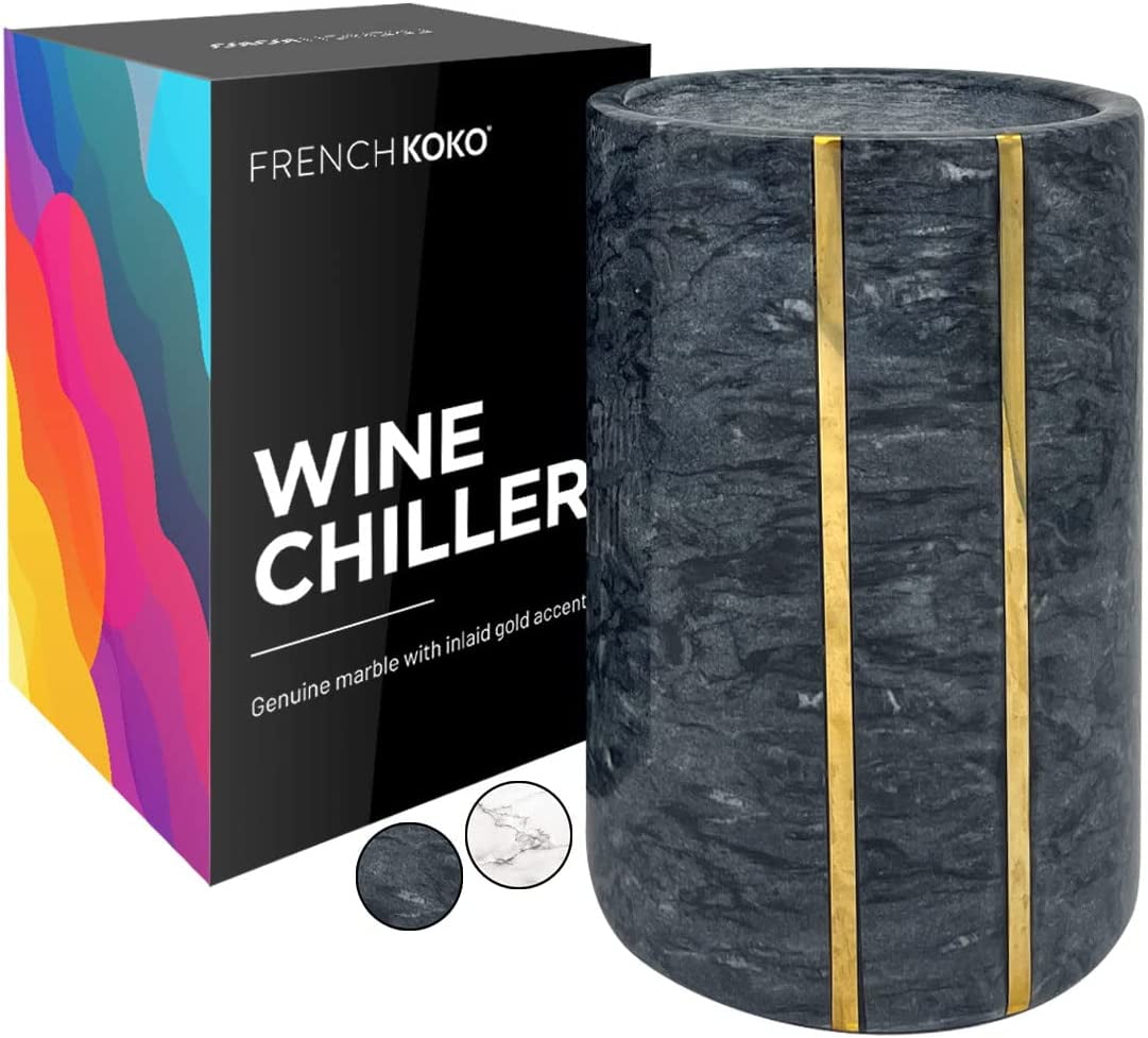 French KOKO Gold Marble Wine Chiller with Storage for Ice Drinks ...