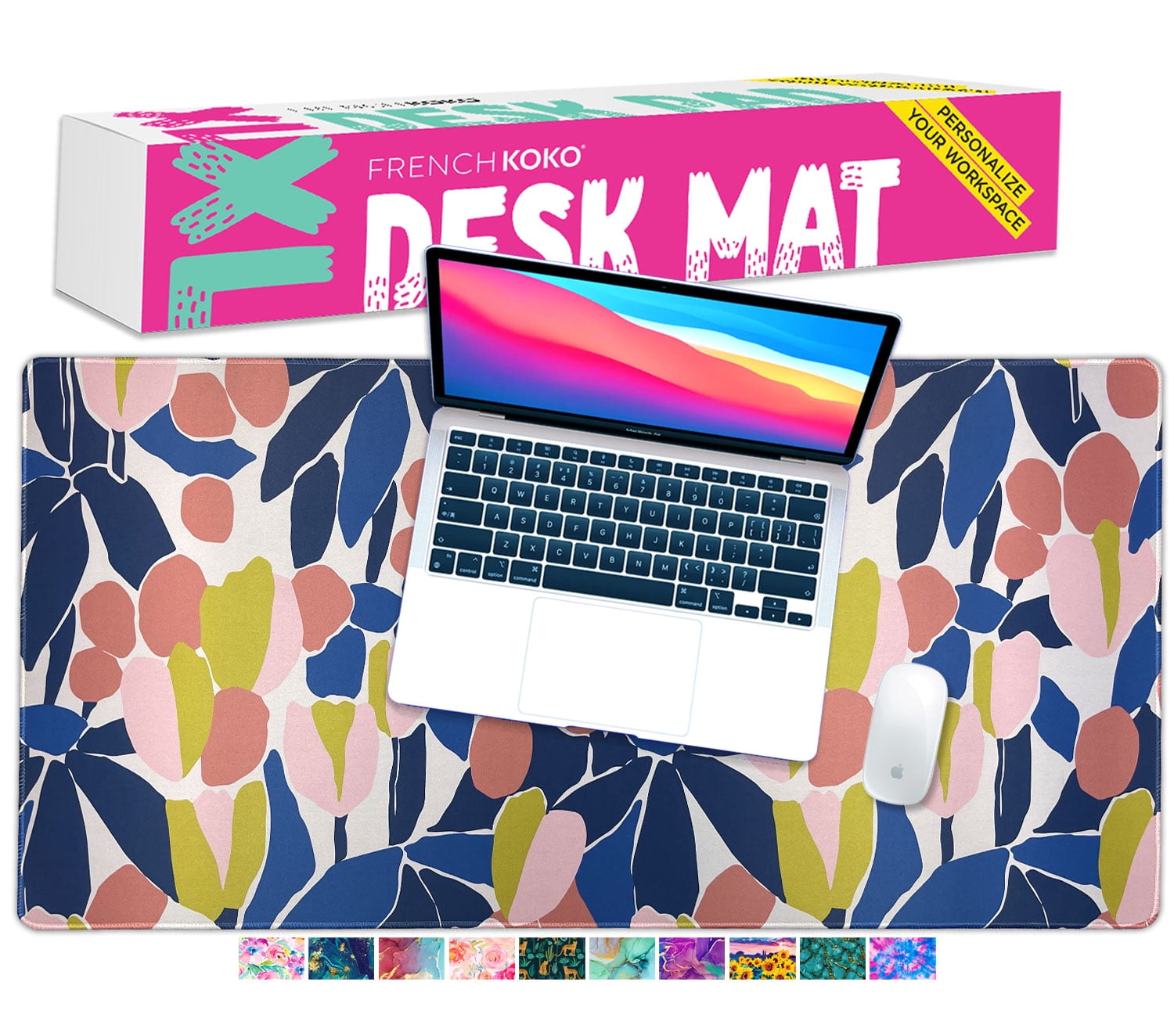 French KOKO Rubber Floral Bloom Mouse Pad, Multi-color - Walmart.com