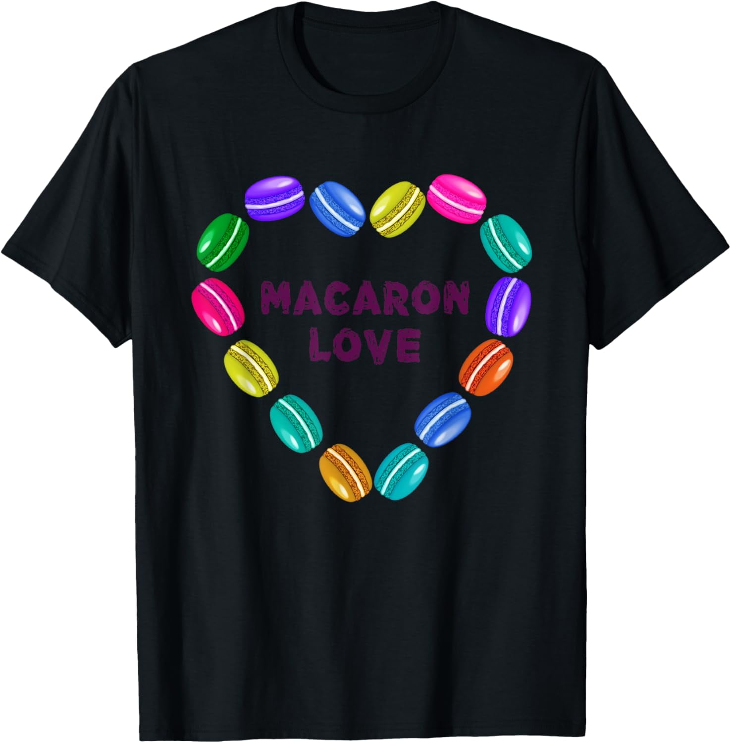 French Macarons Cookie T-shirt Macaron Love Tee - Walmart.com