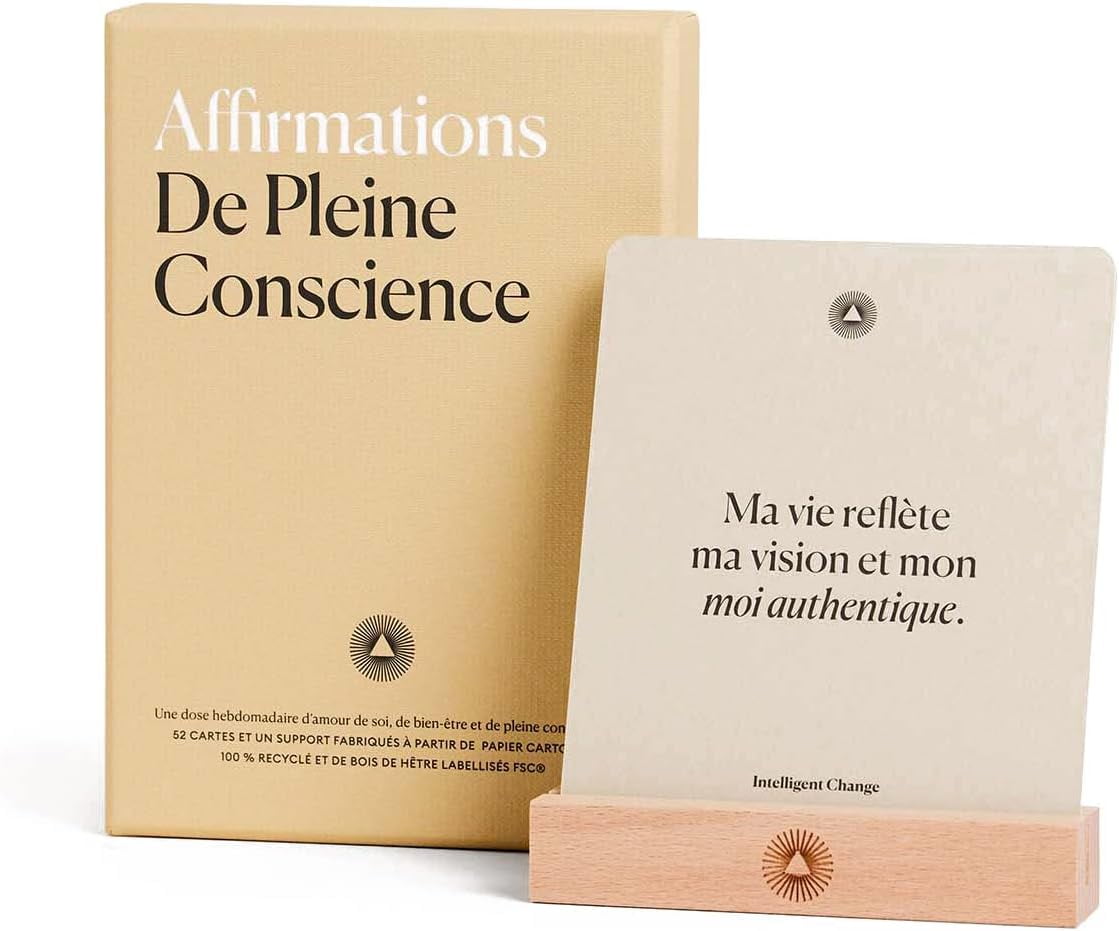 French Mindful Affirmation Cards, Daily Words of Encouragement Cards ...