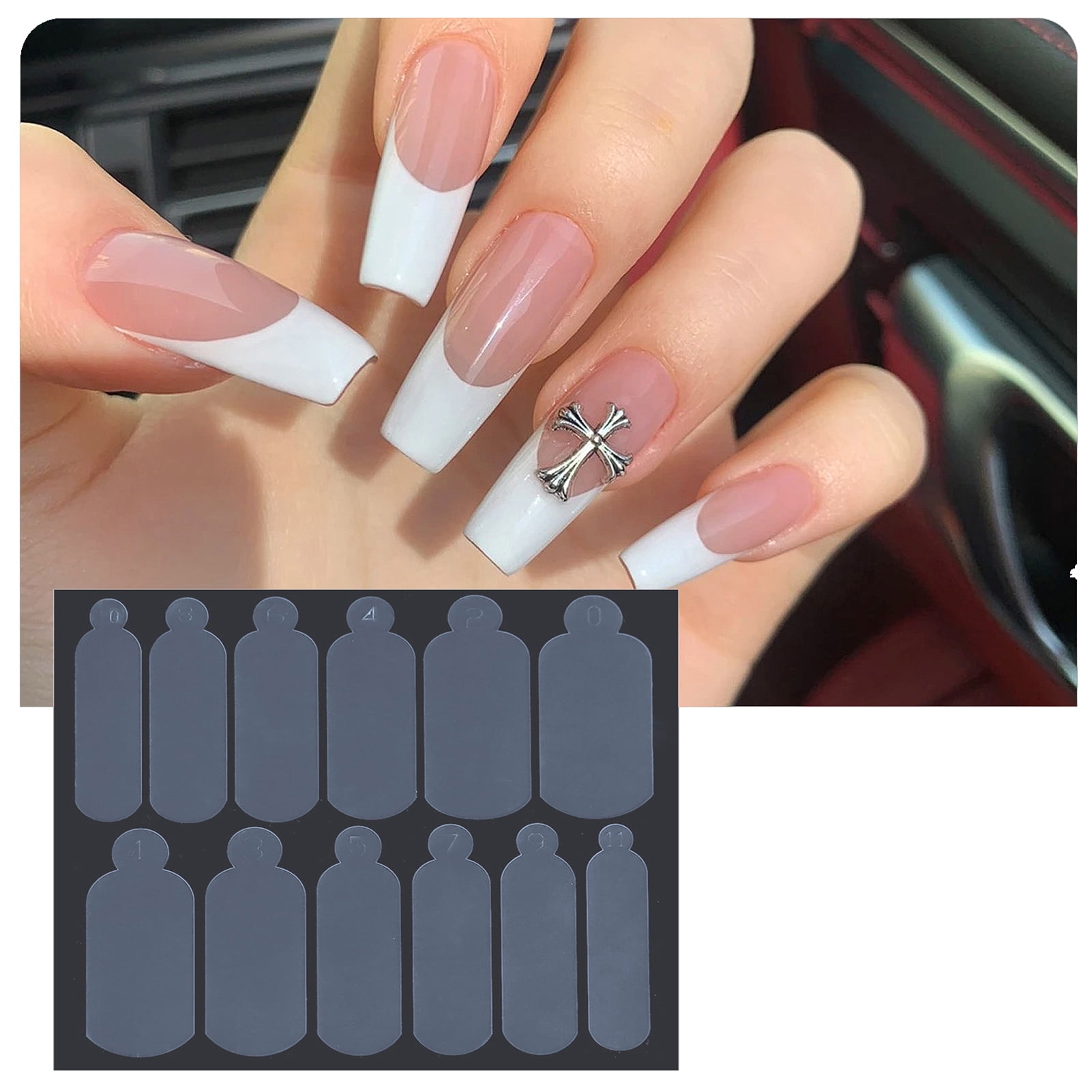 French Nails Mold Sticker Quickly French Line Guides Nail Mold Stickers ...